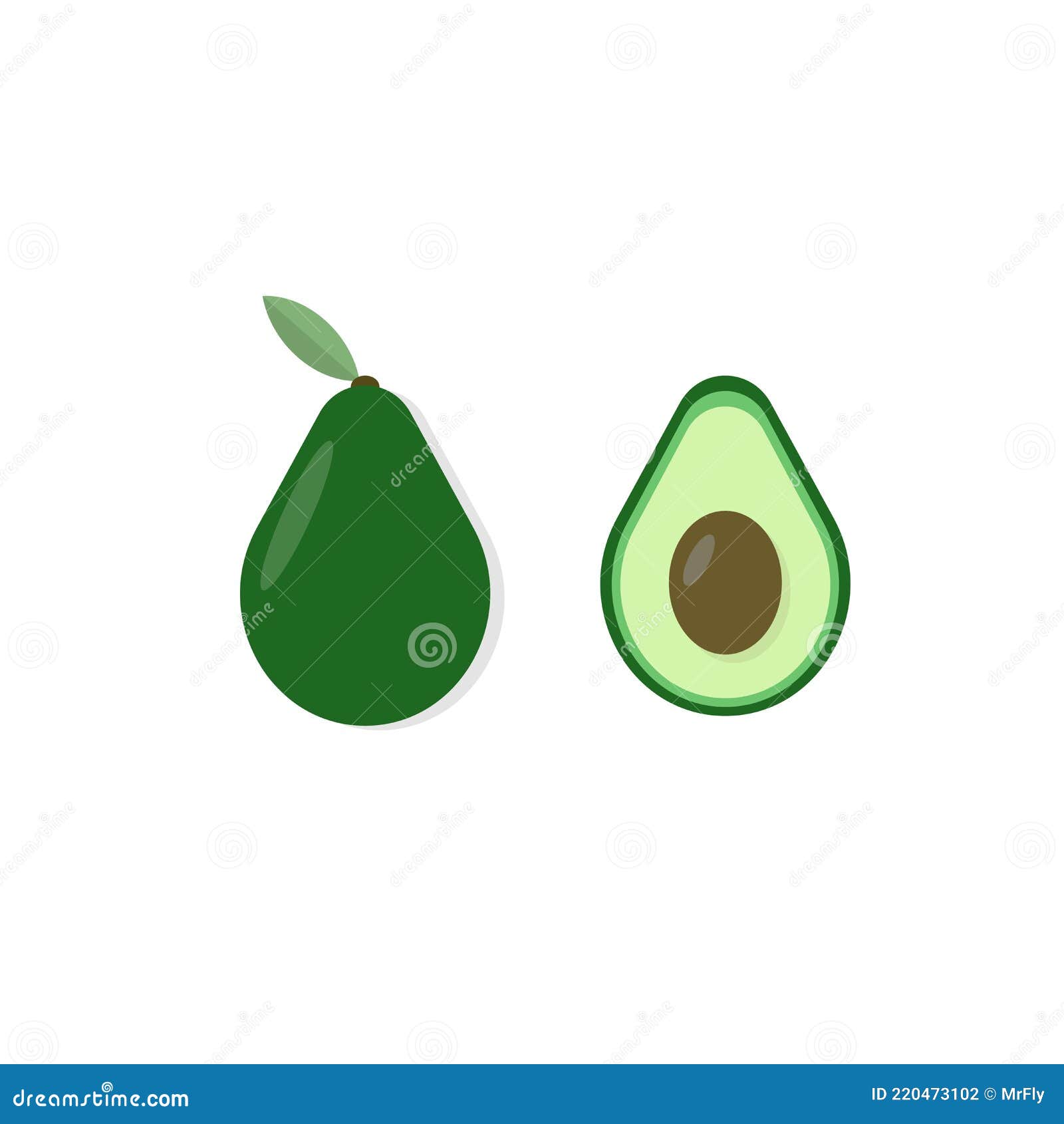 Avocado Animated Vector Illustration Stock Vector - Illustration of ...