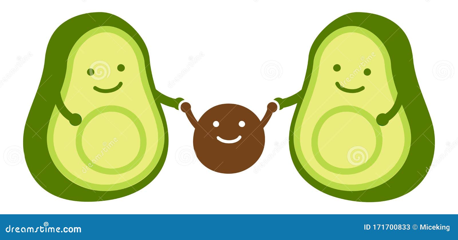 Avocado avo family stock vector. Illustration of vegetarian - 171700833