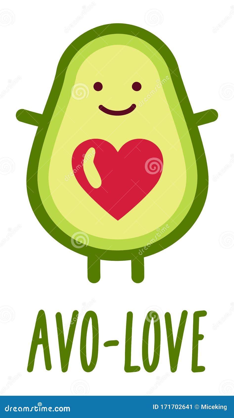 Avocado Avo Love stock vector. Illustration of healthy - 171702641