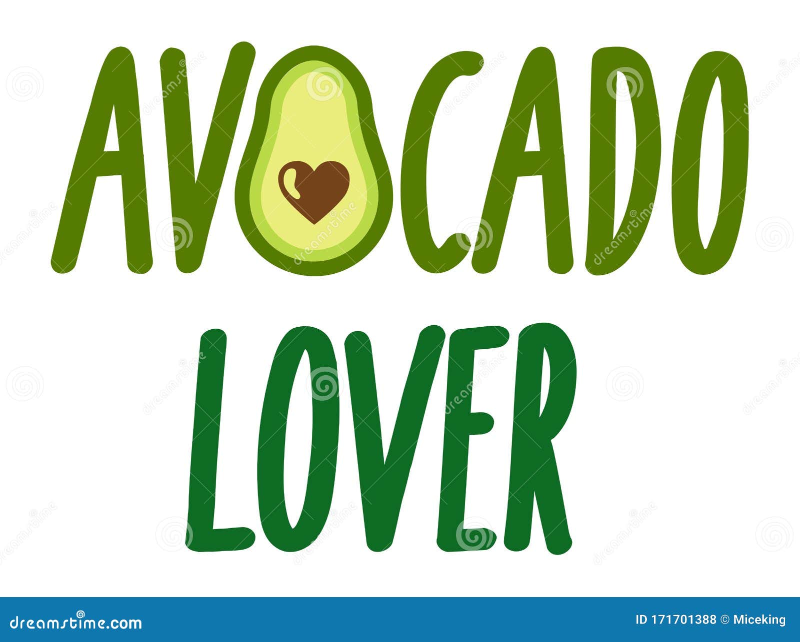 Avocado avo lover stock vector. Illustration of avocado - 171701388