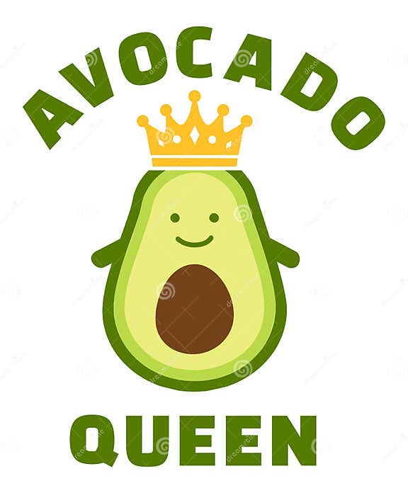 Avocado avo queen stock vector. Illustration of green - 171701926