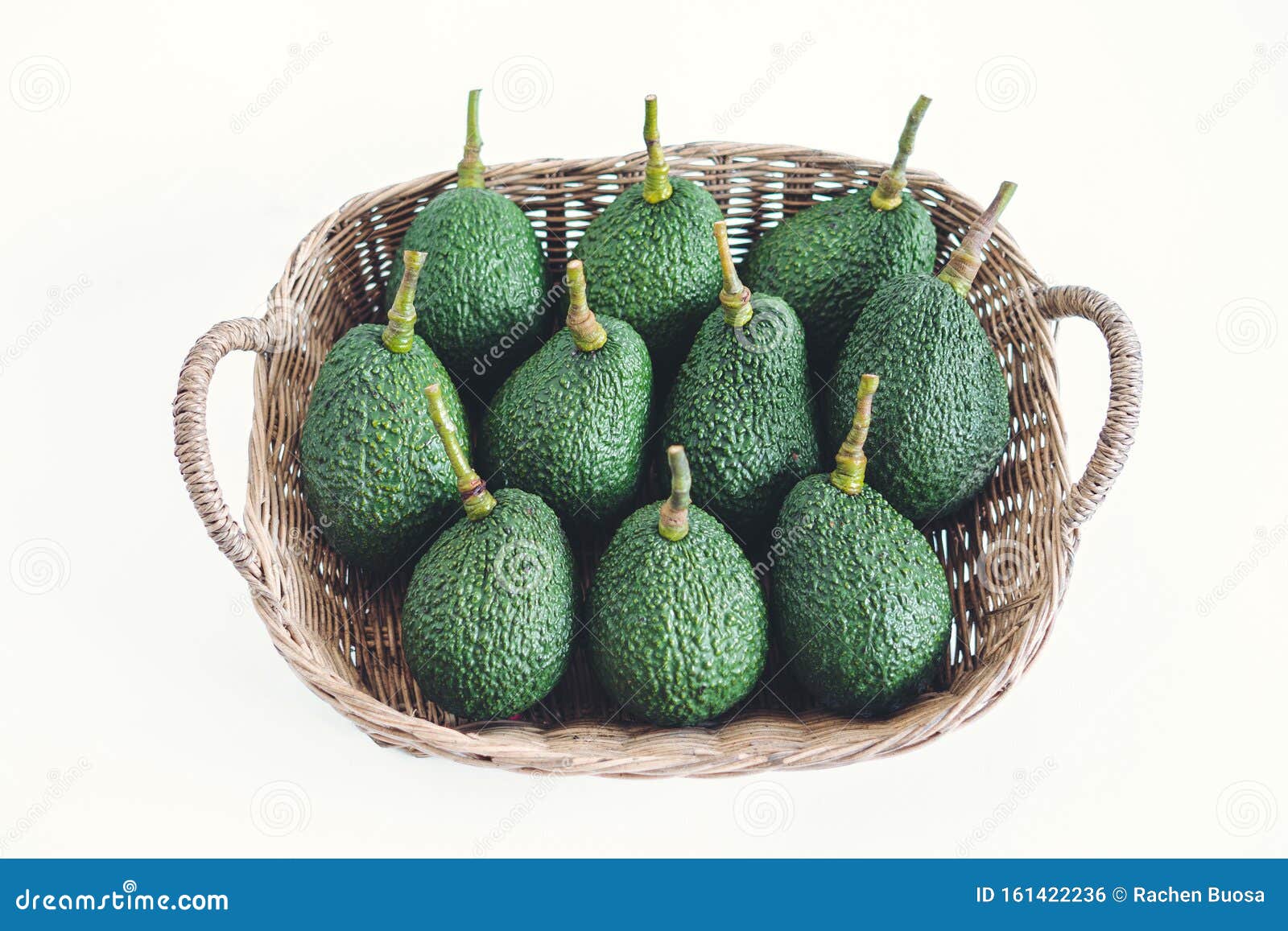 Avocado in a Basket Avocado in Natural Light Stock Photo - Image of ...