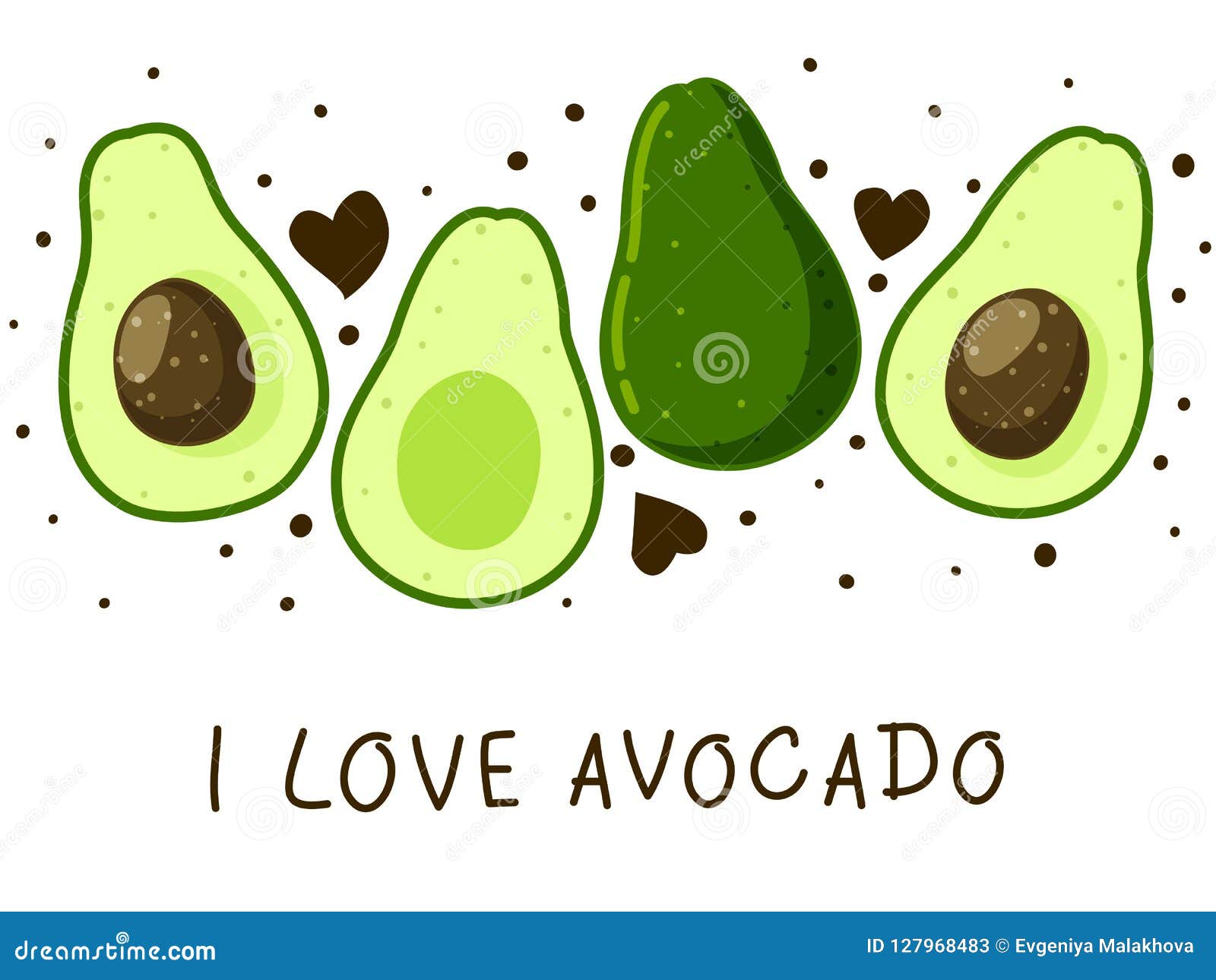 Avocado Border for Your Design Stock Vector - Illustration of healthy ...