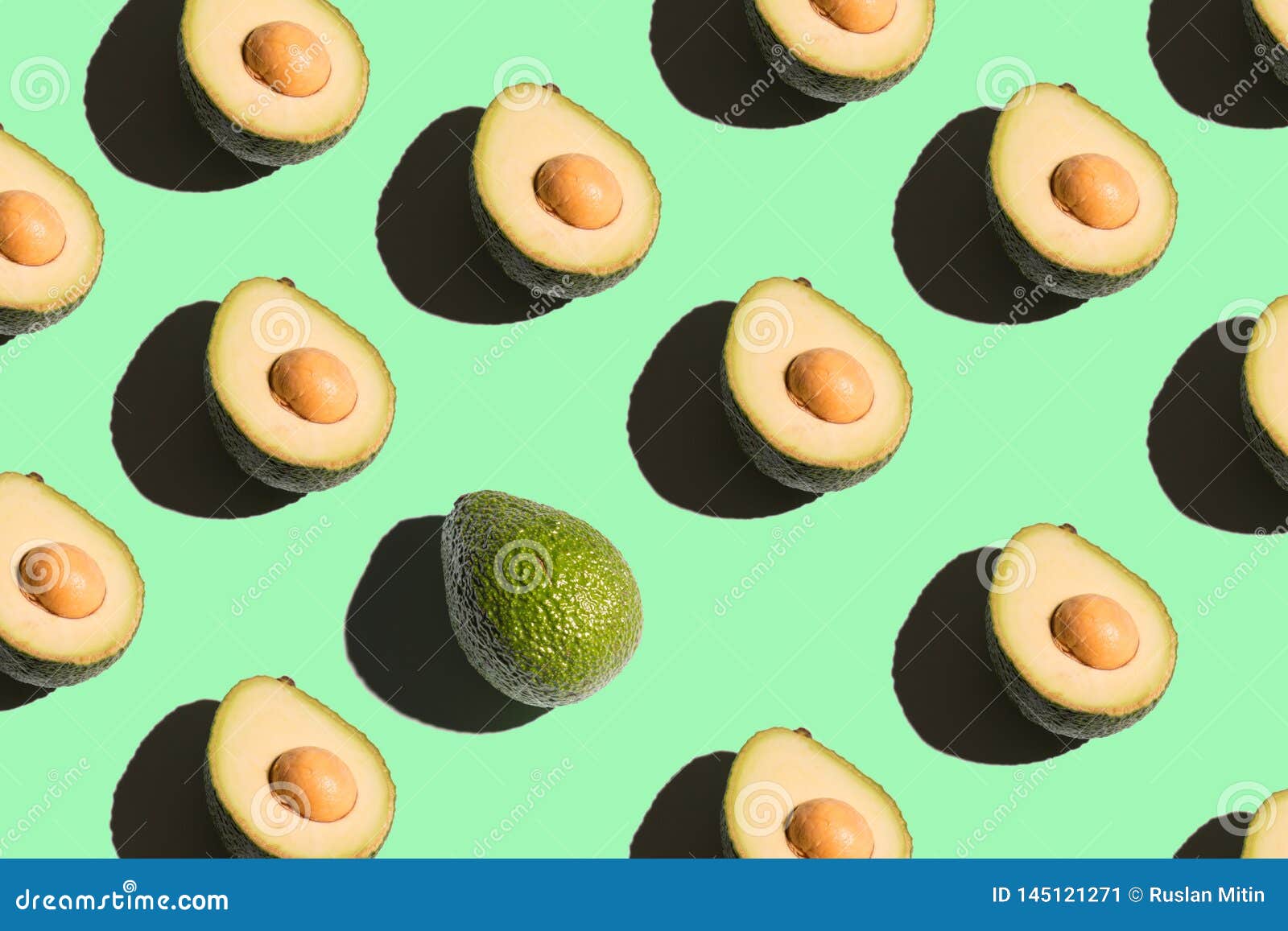 Avocado on a Bright Colored Background. Bright Collage Stock Image ...