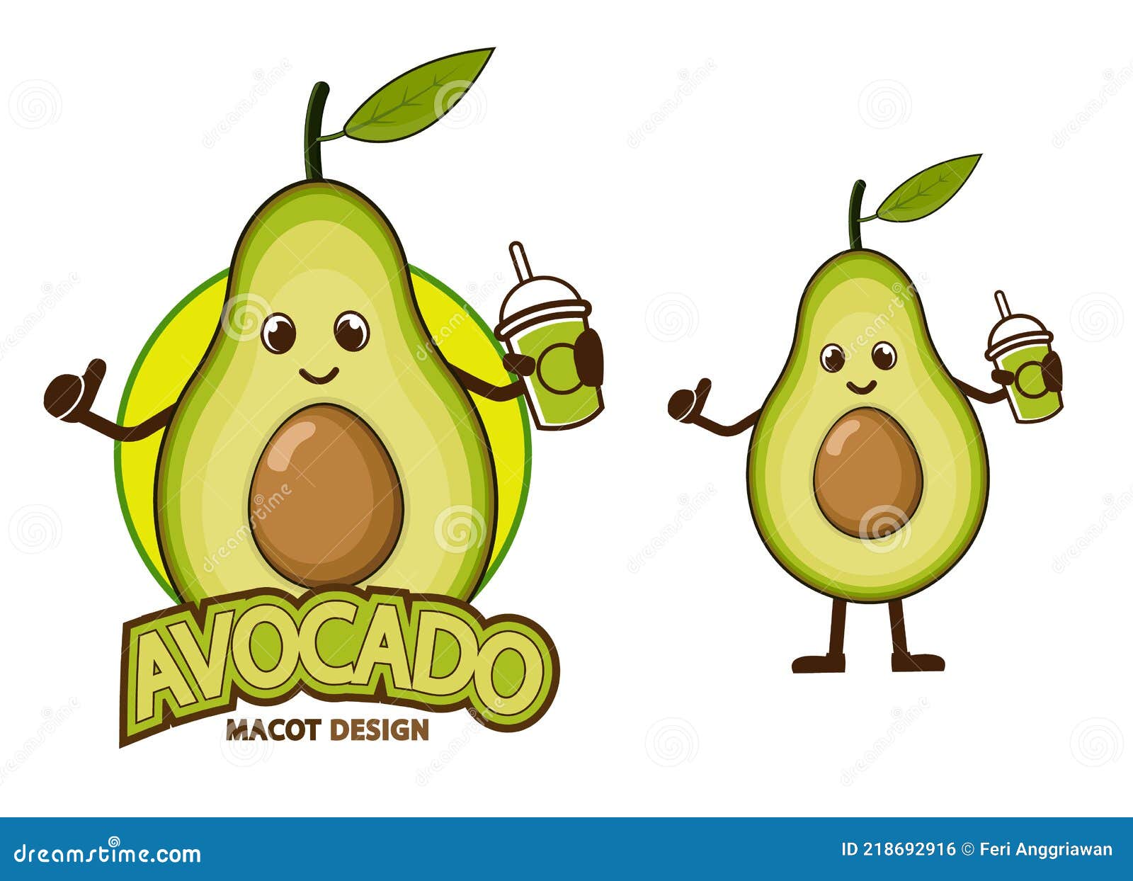 Avocado cartoon vector stock vector. Illustration of vitamin - 218692916