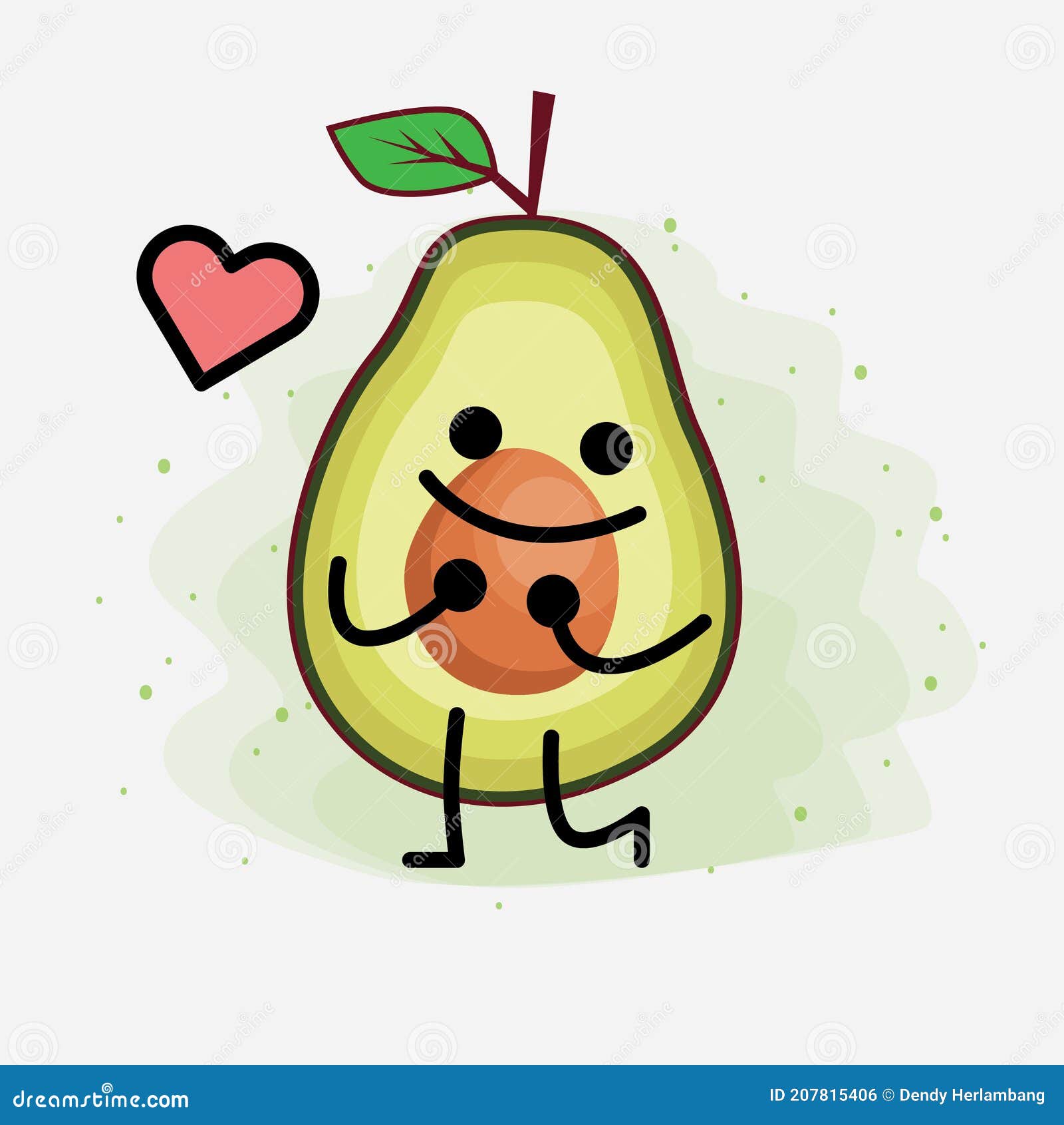 Avocado Cute Vector Character Illustration Stock Vector - Illustration ...