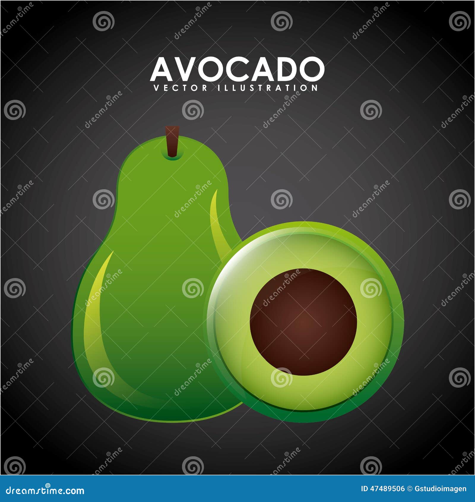 Avocado design stock vector. Illustration of sliced, ripe - 47489506