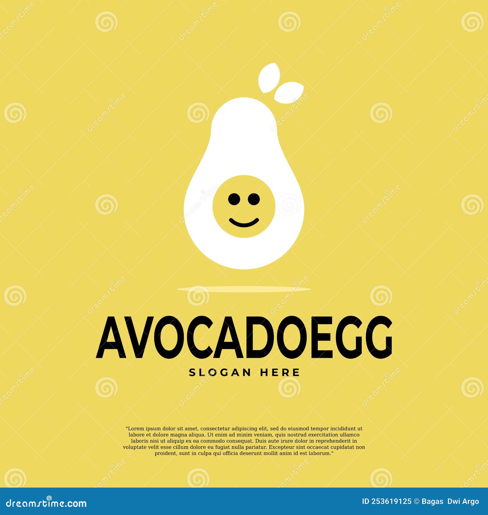 Avocado Fruit Logo Template. Avocado Egg Design Template Logo Stock ...