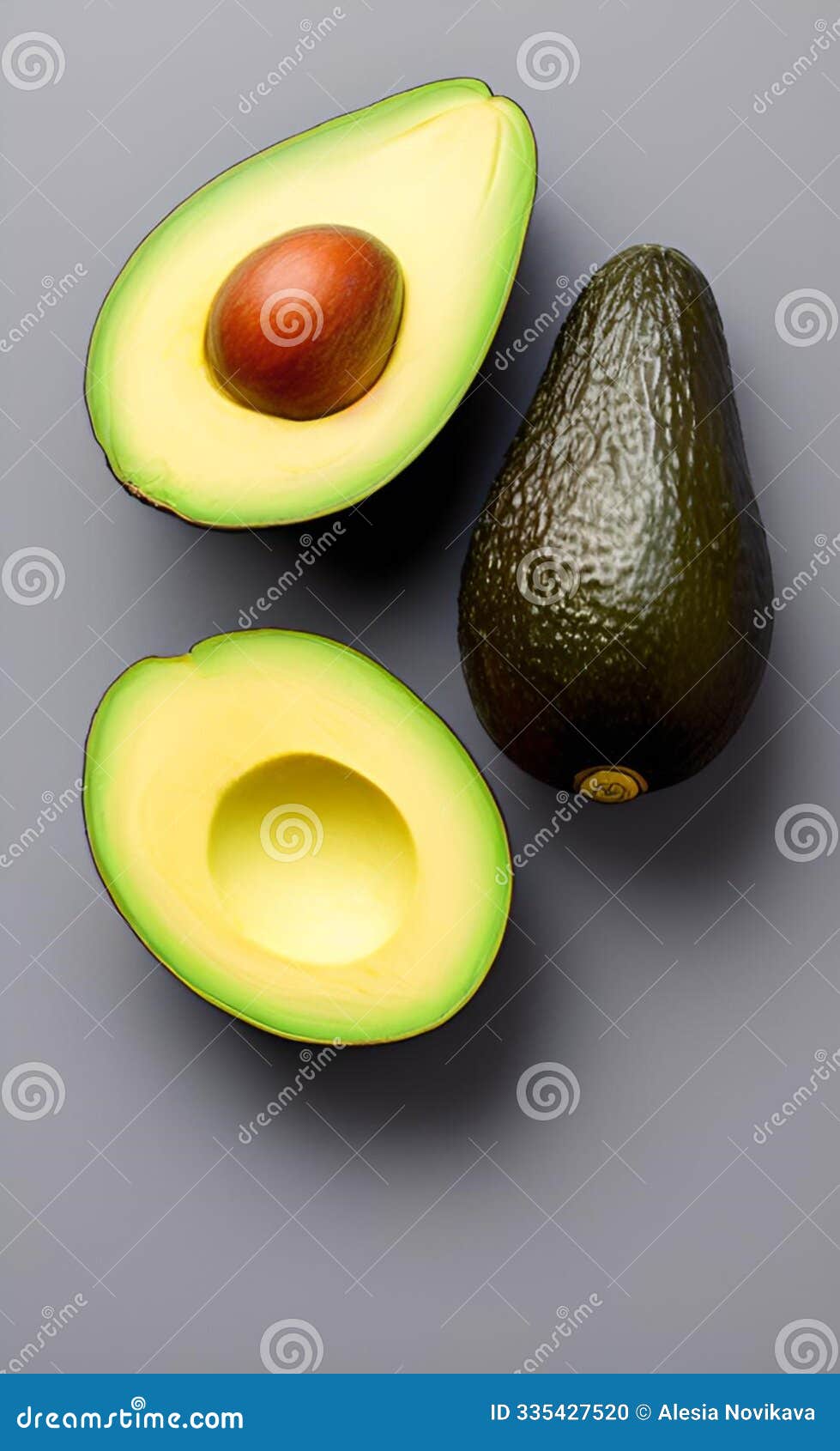 Avocado, Fruit, Vegetable on a Light Background Stock Illustration ...