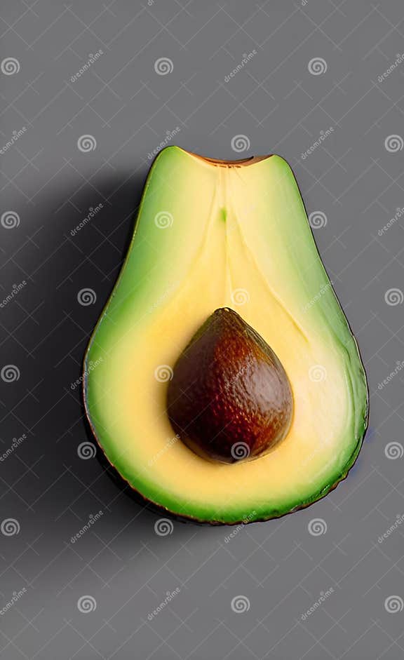 Avocado, Fruit, Vegetable on a Light Background Stock Illustration ...