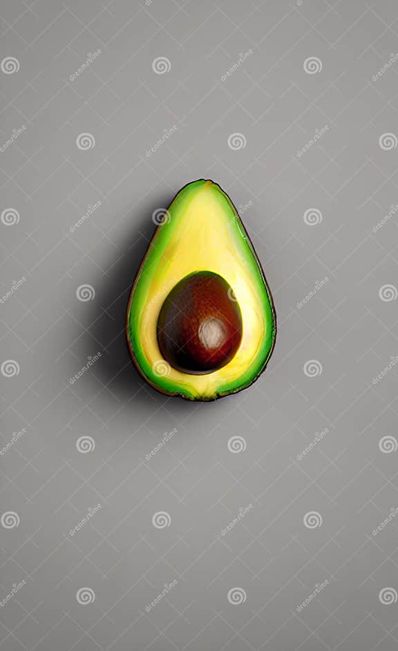 Avocado, Fruit, Vegetable on a Light Background Stock Illustration ...
