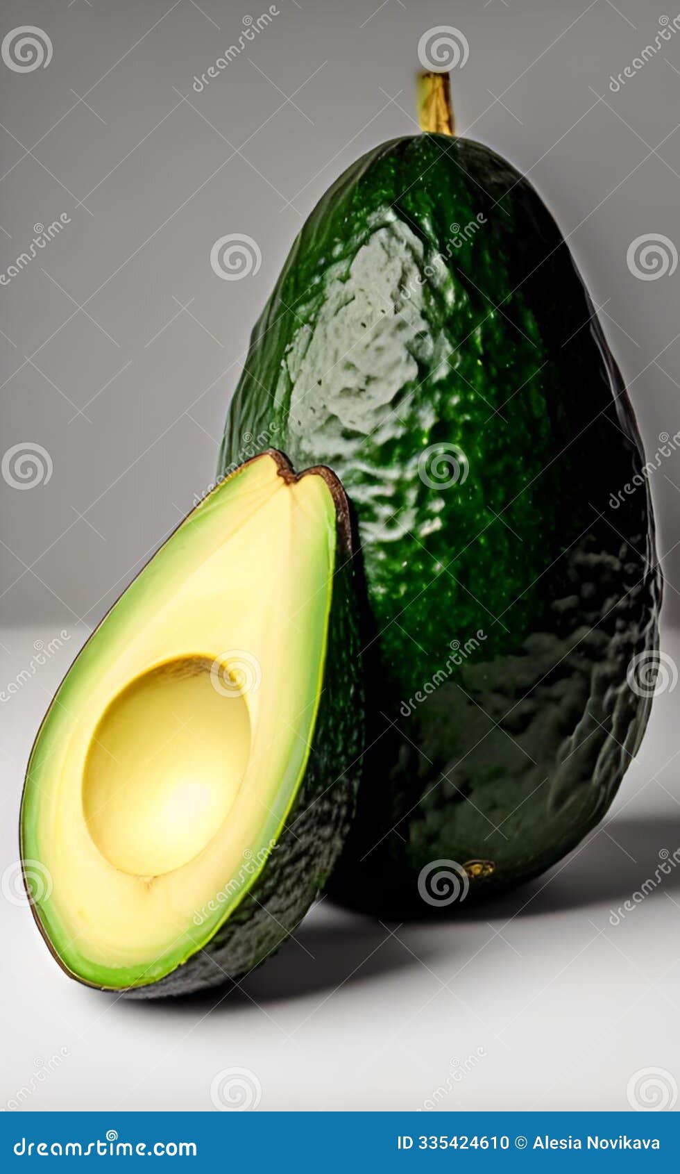 Avocado, Fruit, Vegetable on a Light Background Stock Illustration ...