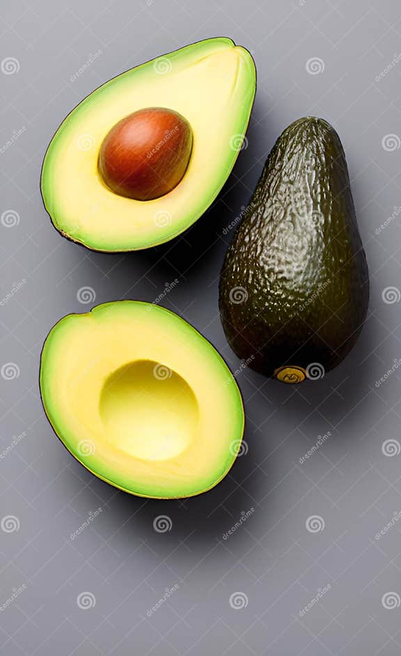 Avocado, Fruit, Vegetable on a Light Background Stock Illustration ...