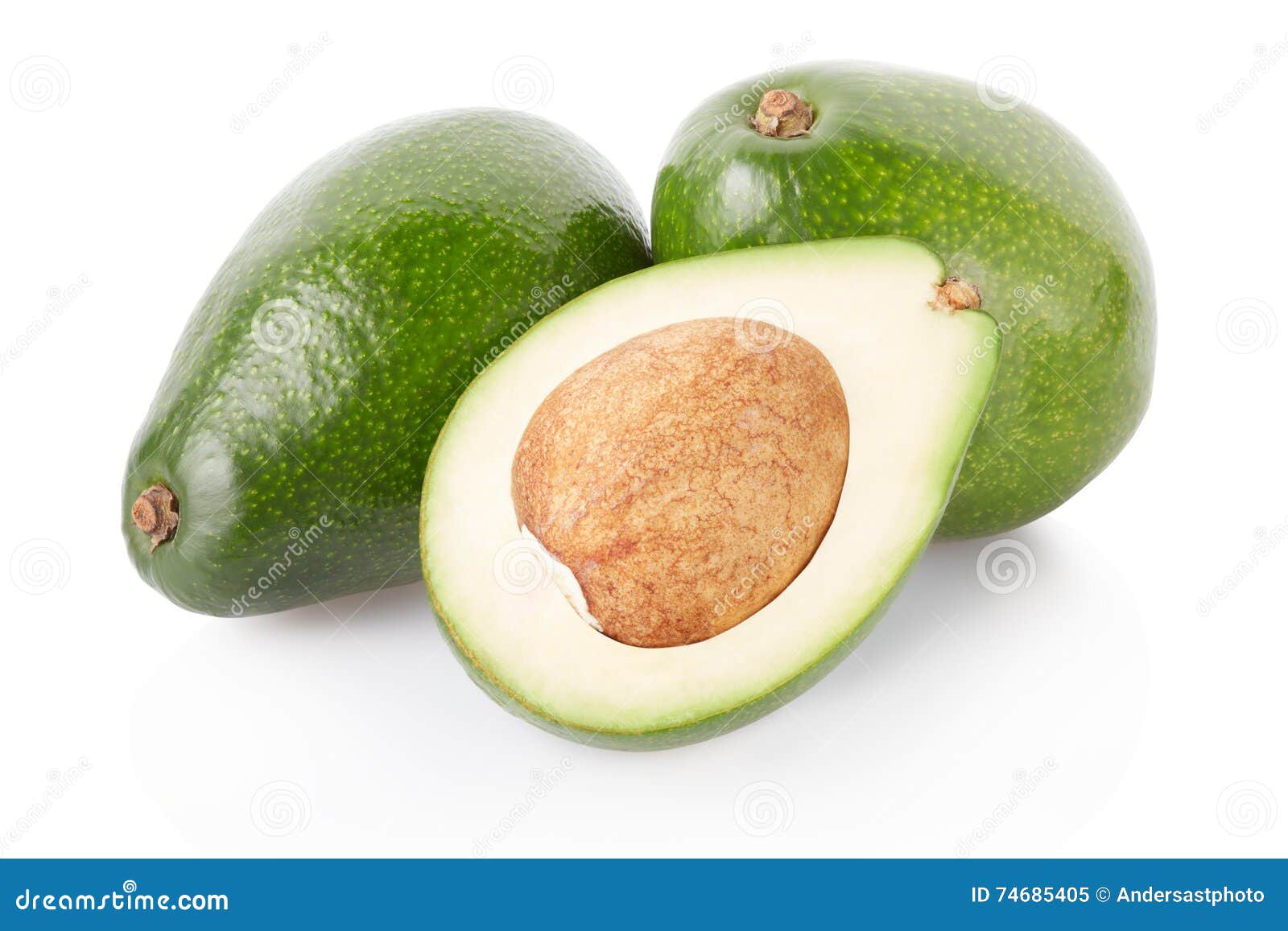 Avocado Fruits Cut In Half, Seed Visible, Close Up Photo, Showing ...