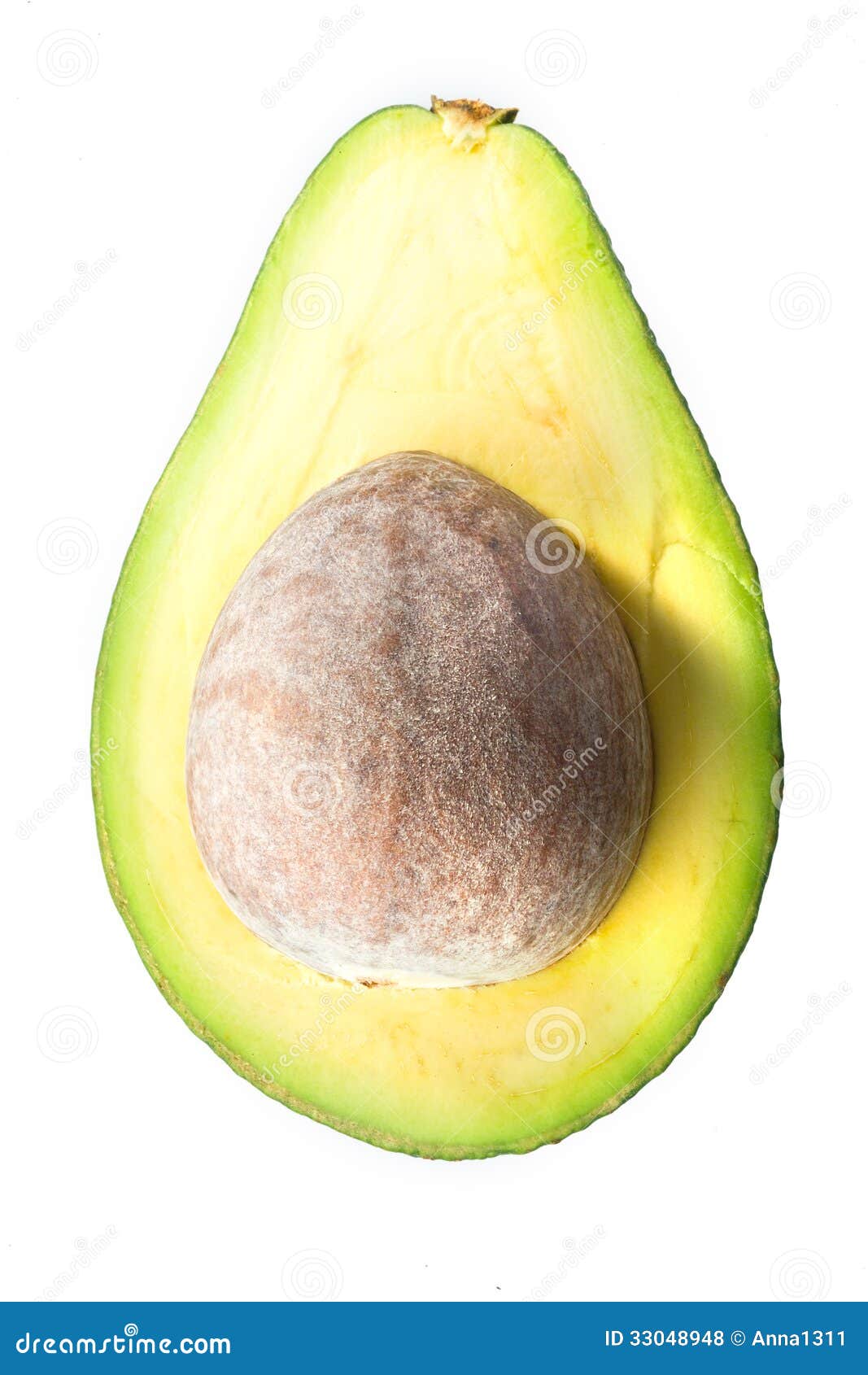 Avocado. Half with Core Isolated Stock Photo - Image of slice, isolated ...