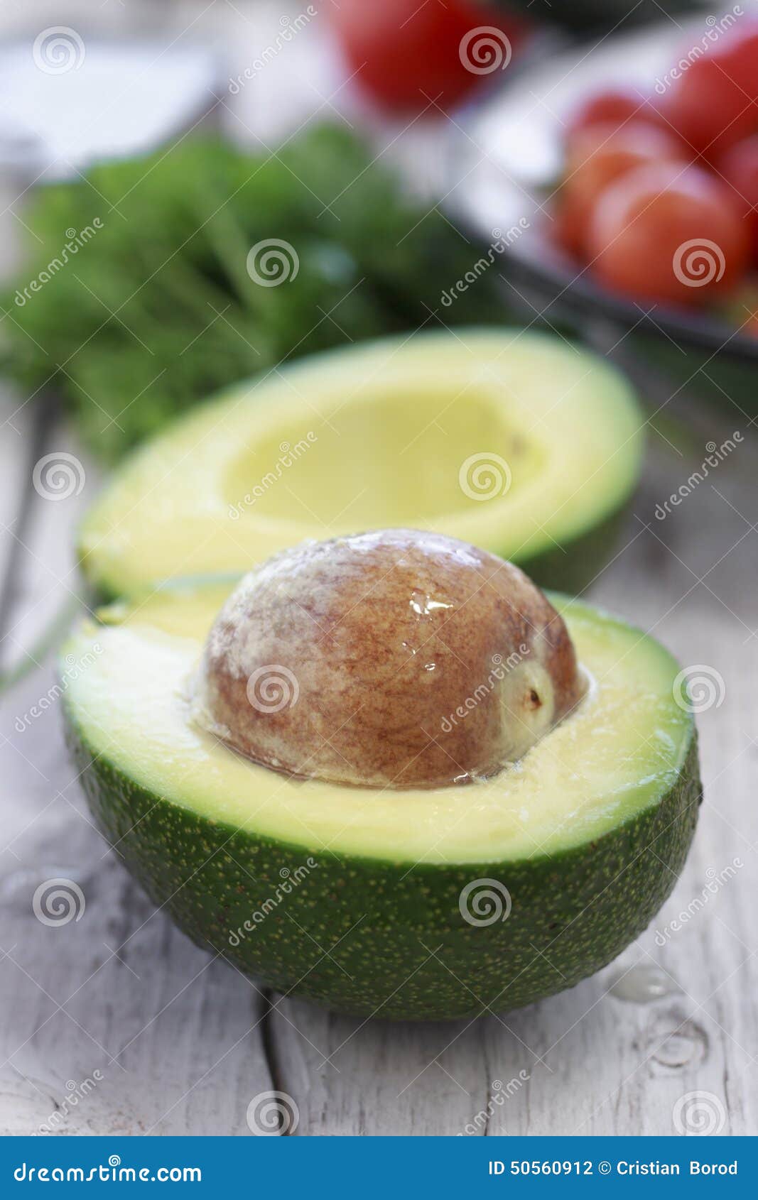 Avocado Half And Whole With Tape Measure On Black Background, Diet ...