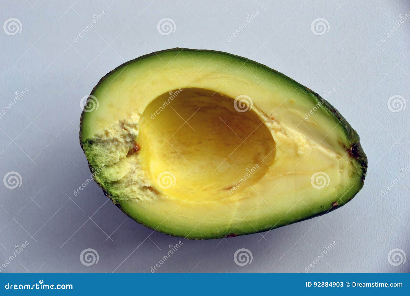 Avocado half without seed stock image. Image of nutrition - 92884903