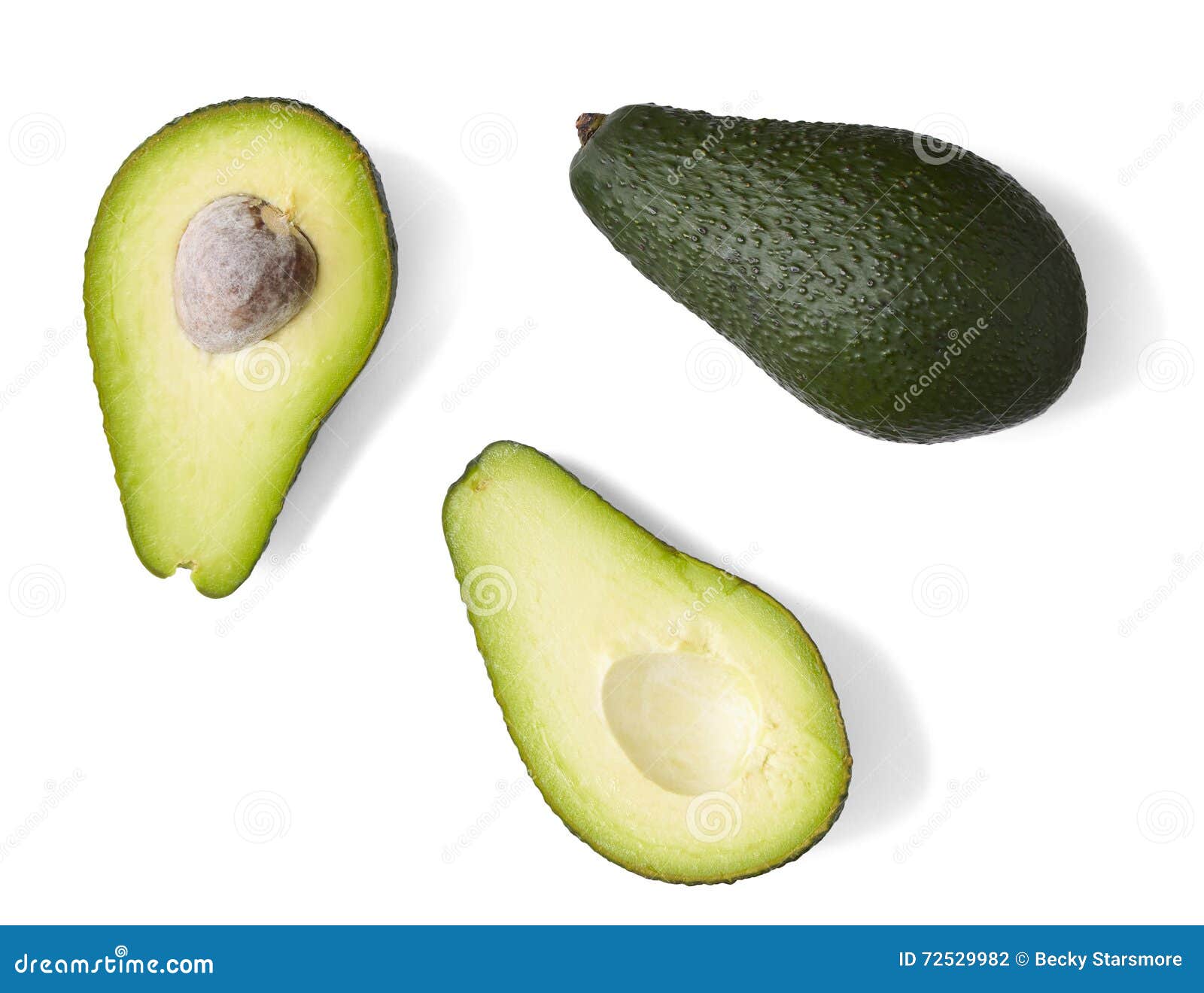 Avocado halves stock photo. Image of isolated, stone - 72529982