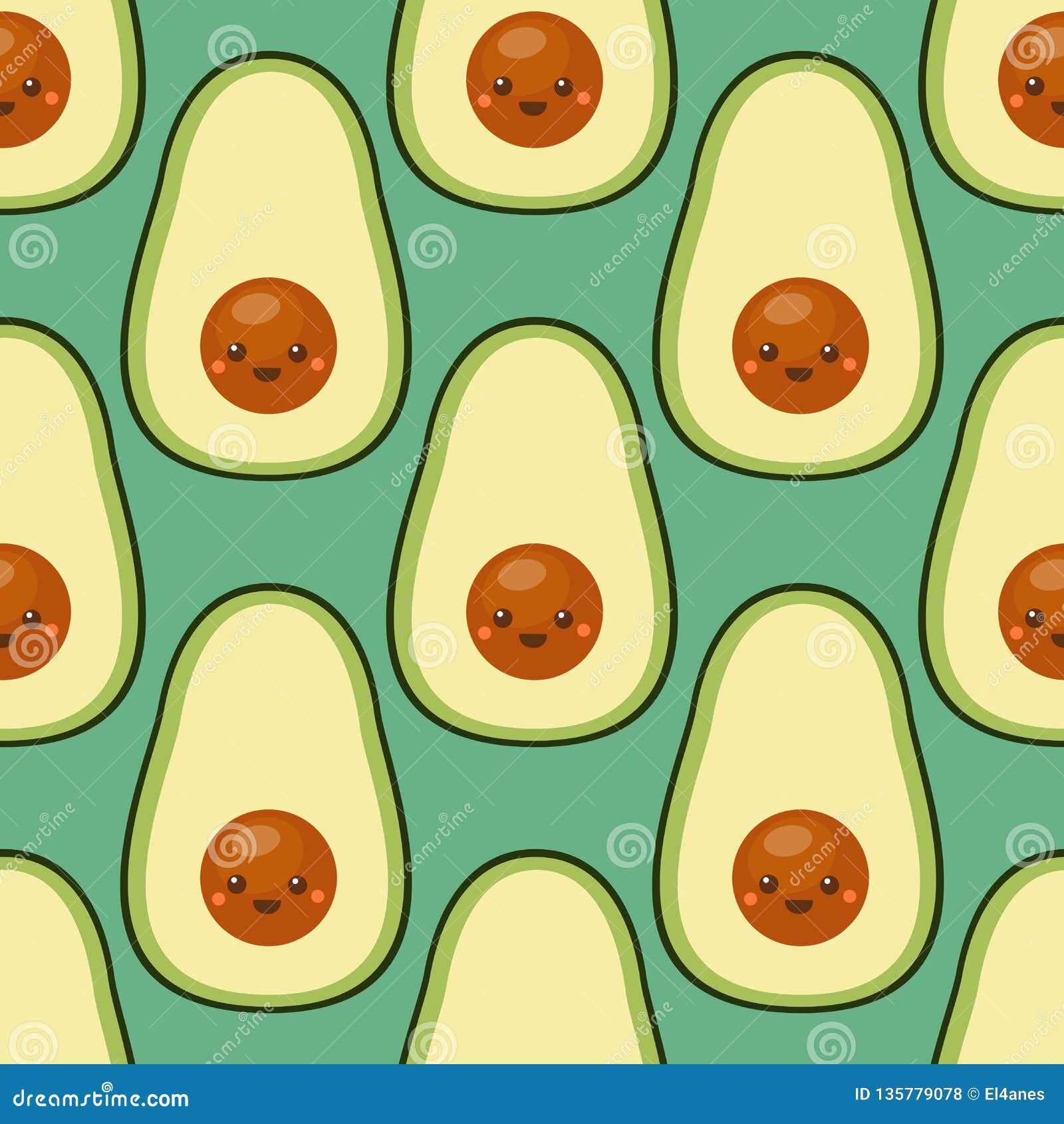 Avocado smile pattern stock vector. Illustration of logo - 135779078