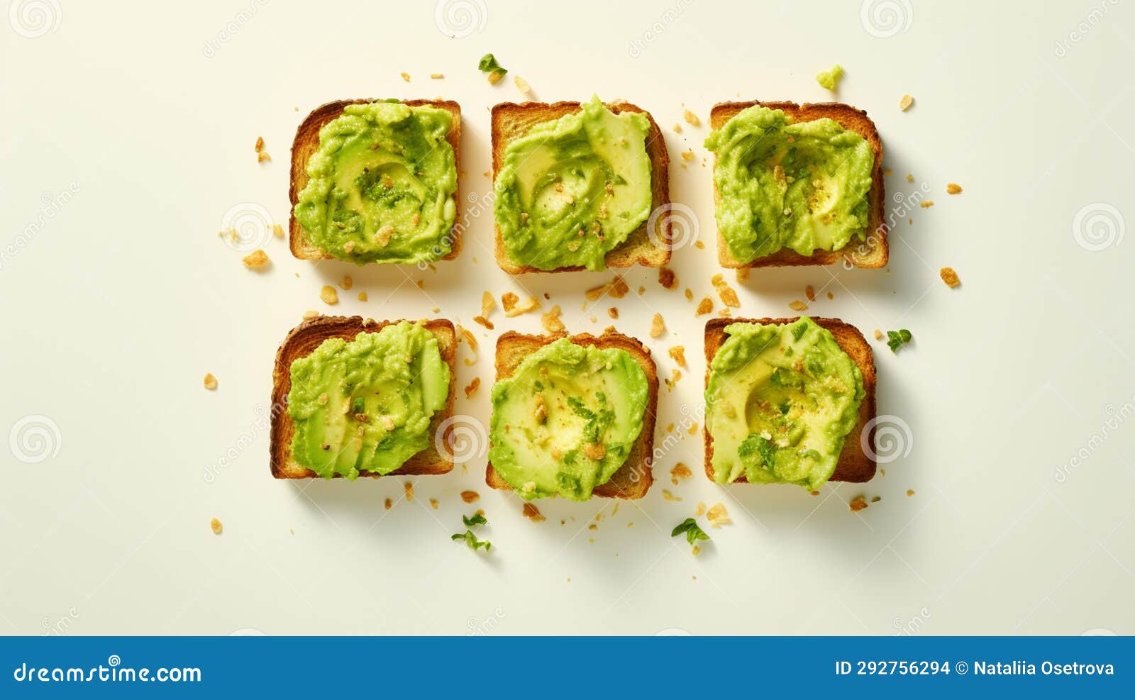 Avocado Hash-brown Toast on Light Background. Banner. Stock Photo ...