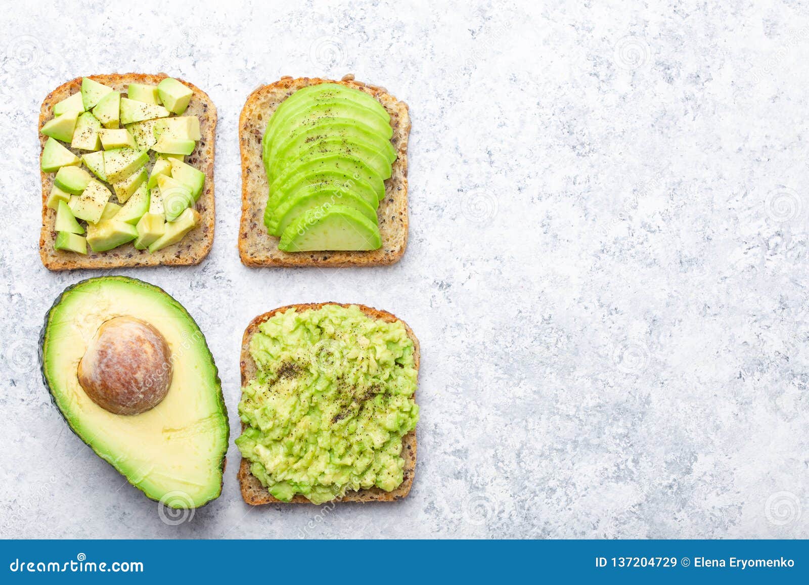 Avocado healthy toasts stock image. Image of avocado - 137204729