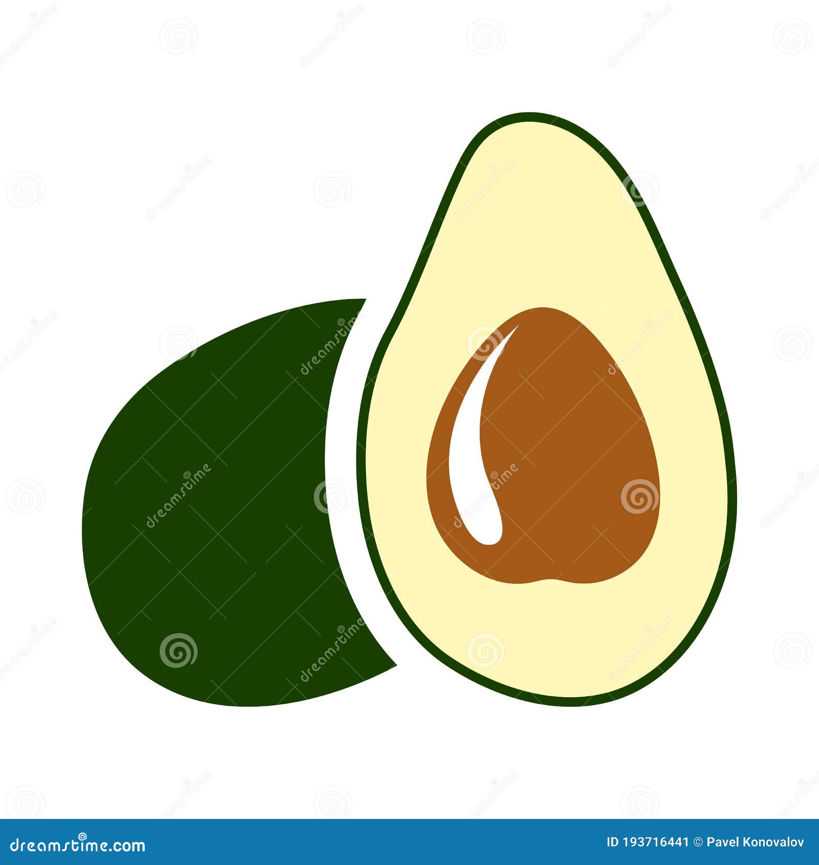 Avocado Icon stock vector. Illustration of avocado, object - 193716441