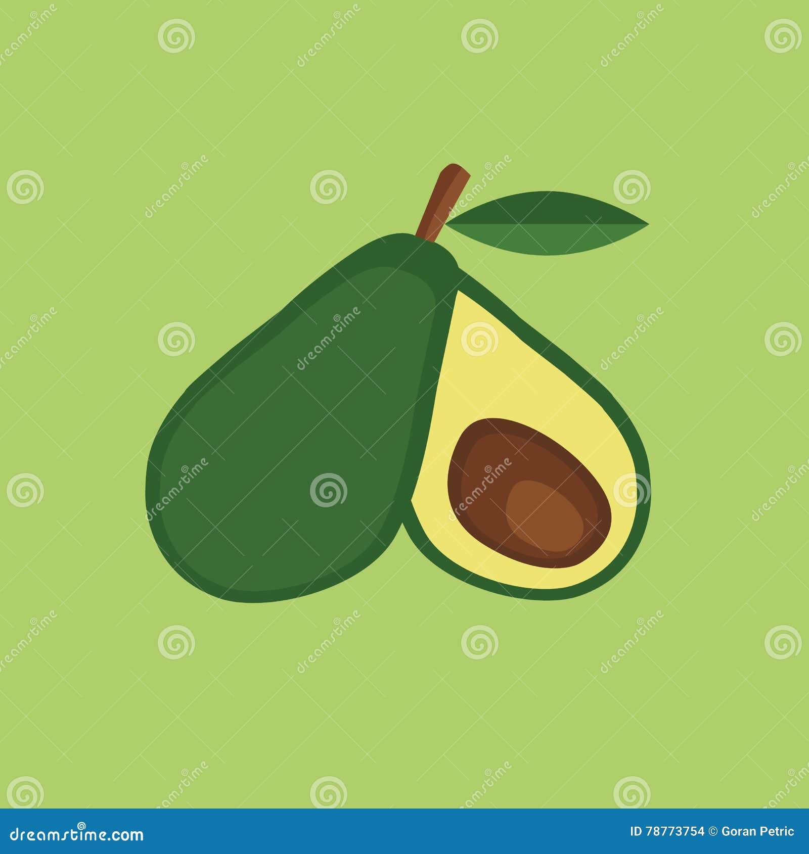 Avocado Icon and .fruits Icon and . Stock Illustration - Illustration ...