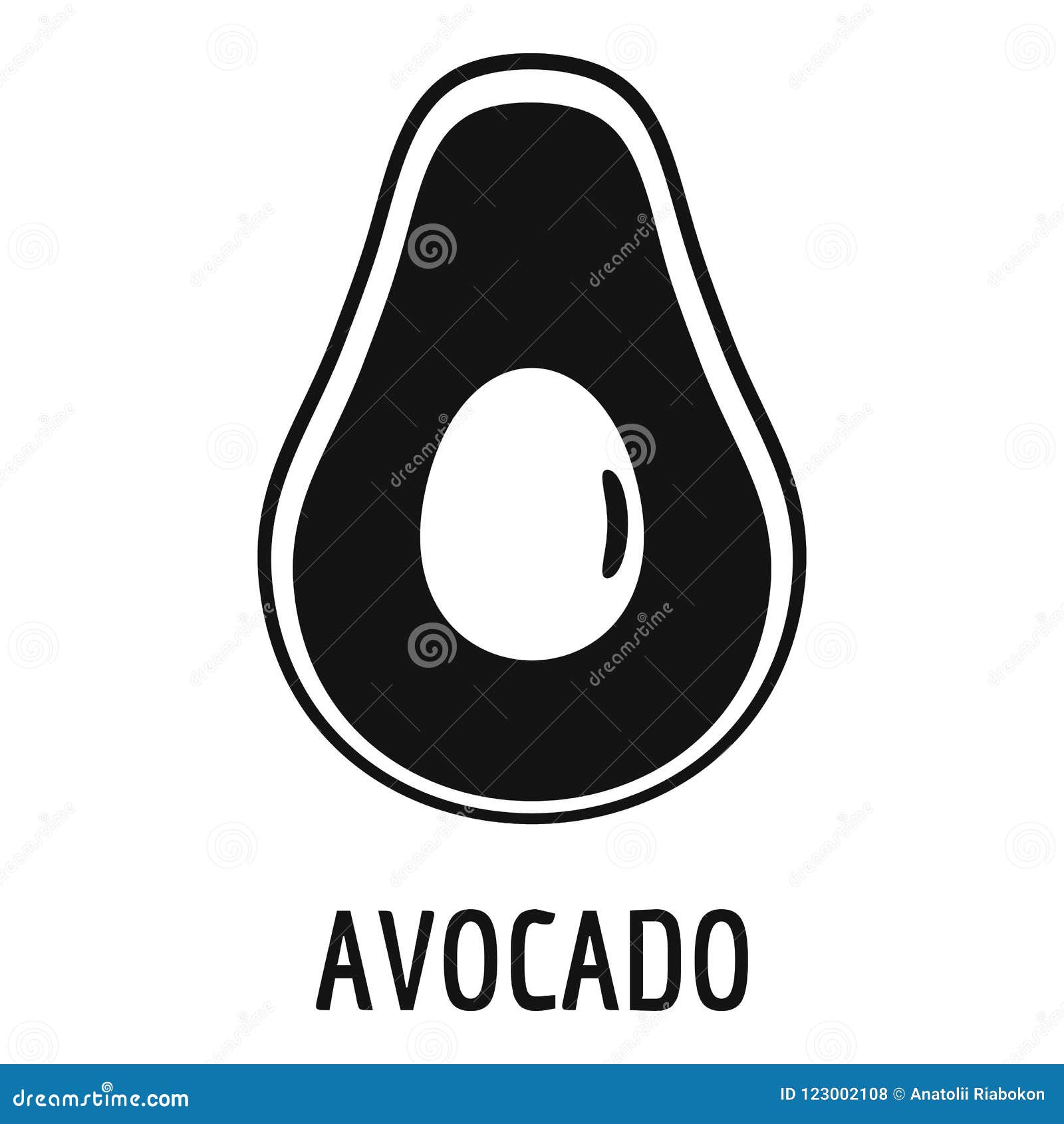 Avocado Icon, Simple Style. Stock Illustration - Illustration of ...