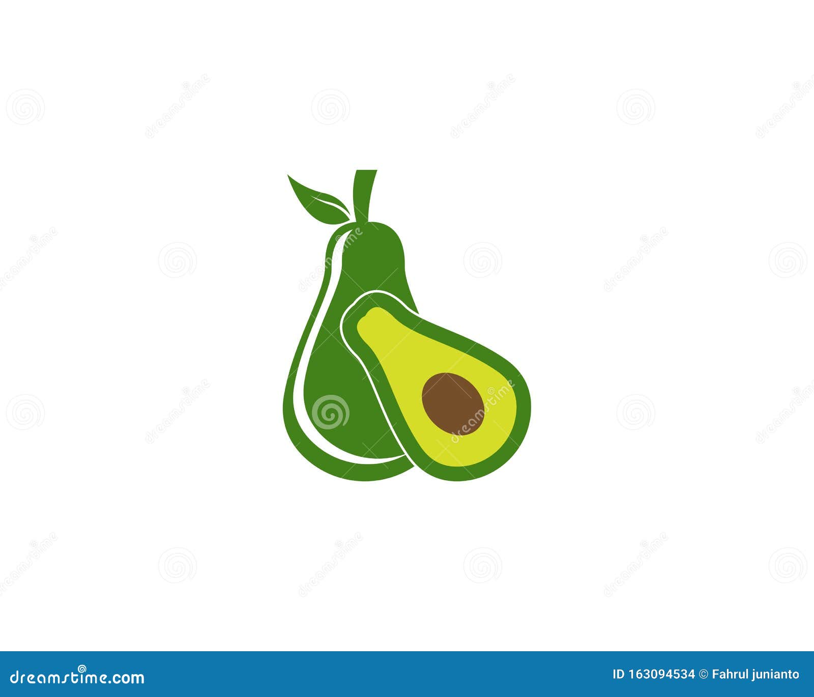 Avocado Icon and Symbol Vector Logo Illustration Stock Vector ...