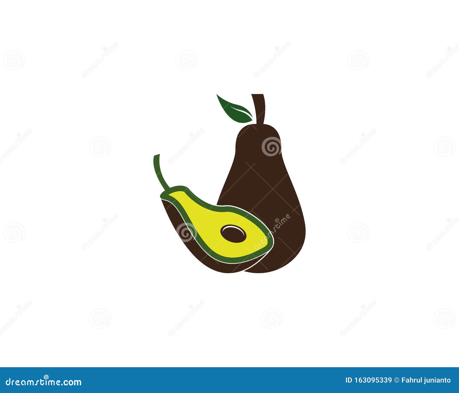 Avocado Icon and Symbol Vector Logo Illustration Stock Vector ...