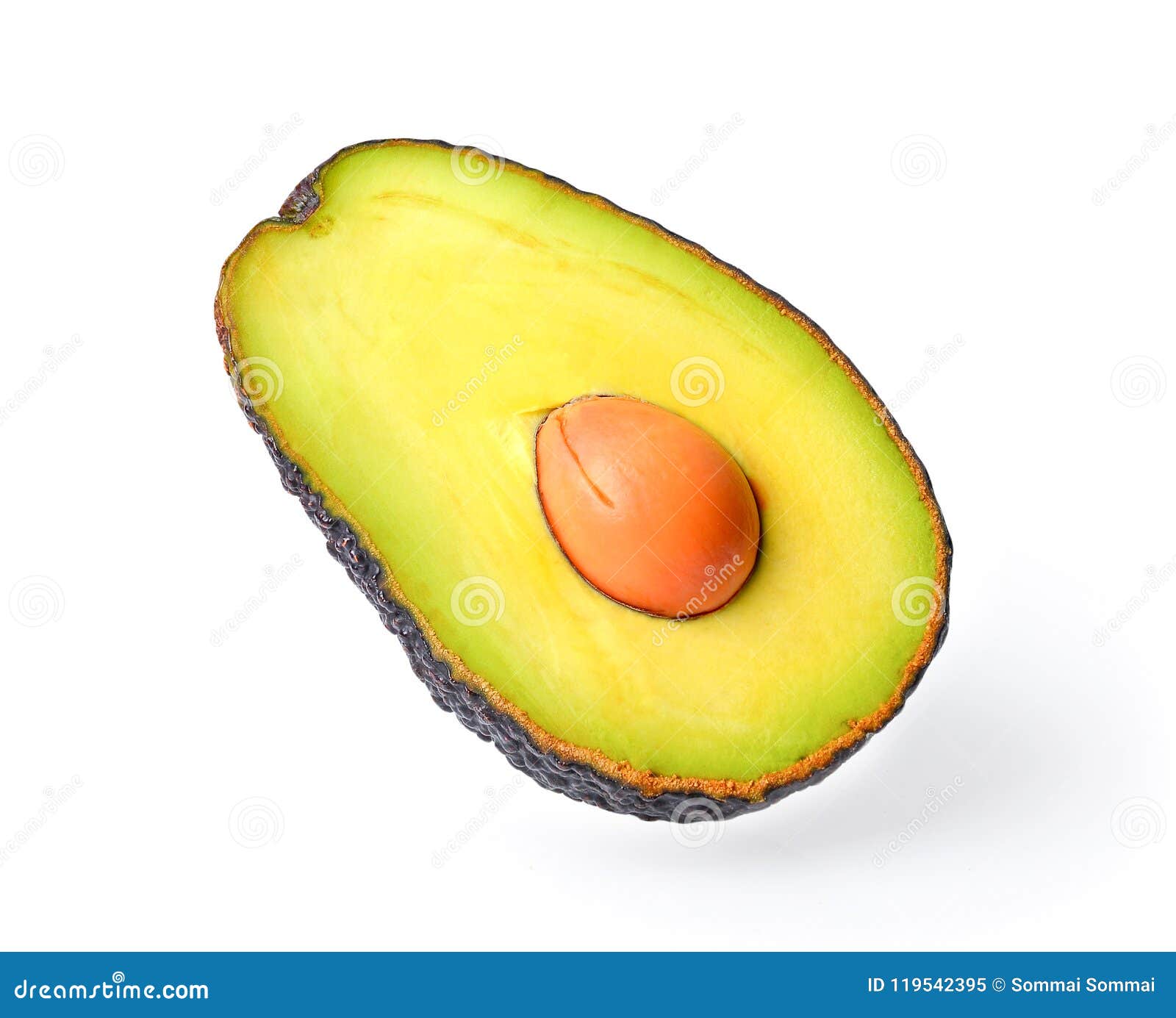 Fresh Avocado Isolated on a White Background Stock Image - Image of ...