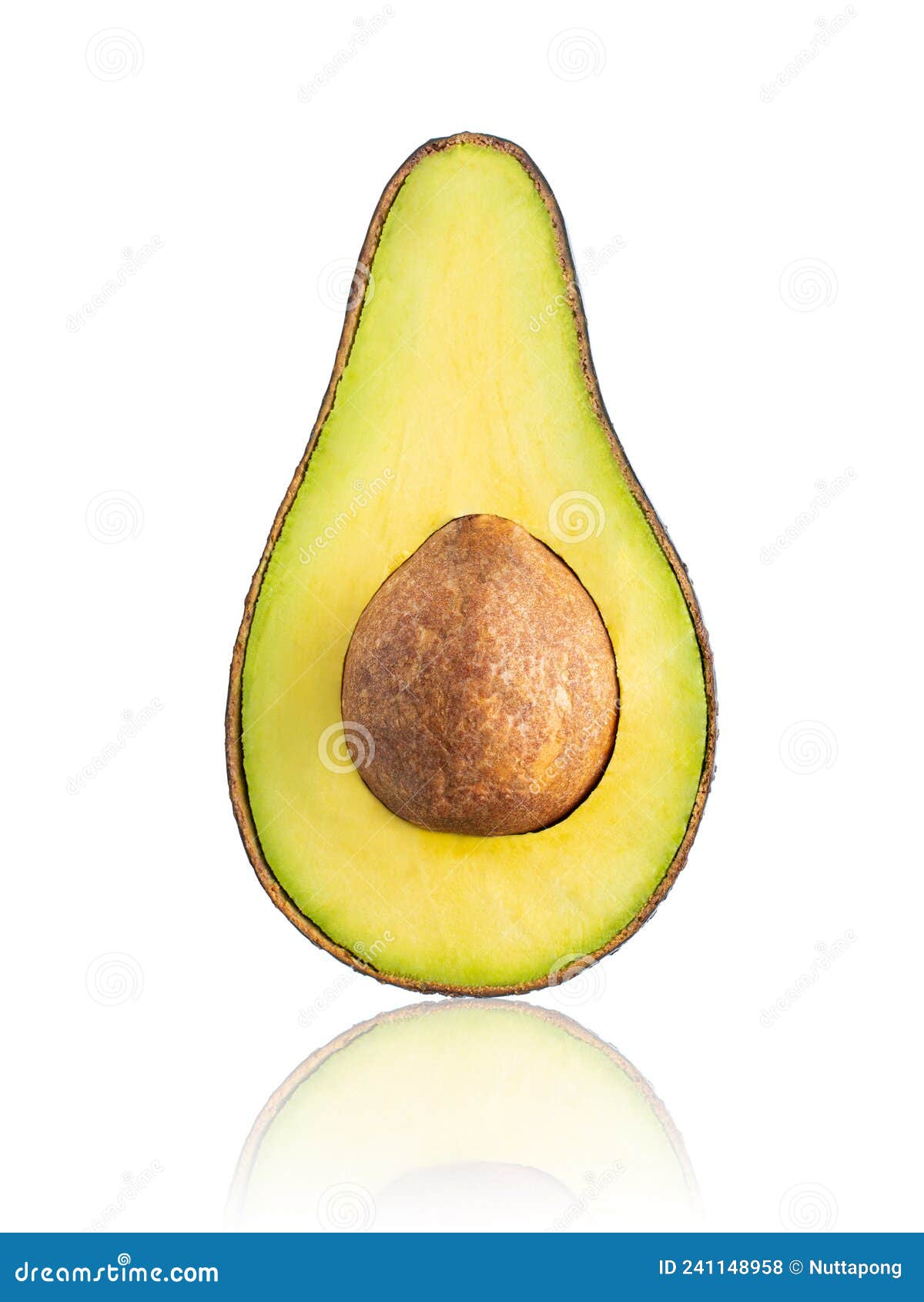 Avocado Isolated on White Background. Objec for Graphic Designer Stock ...