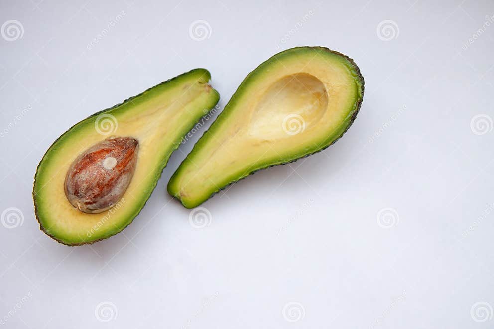 Avocado on a Light Background Stock Photo - Image of health, closeup ...