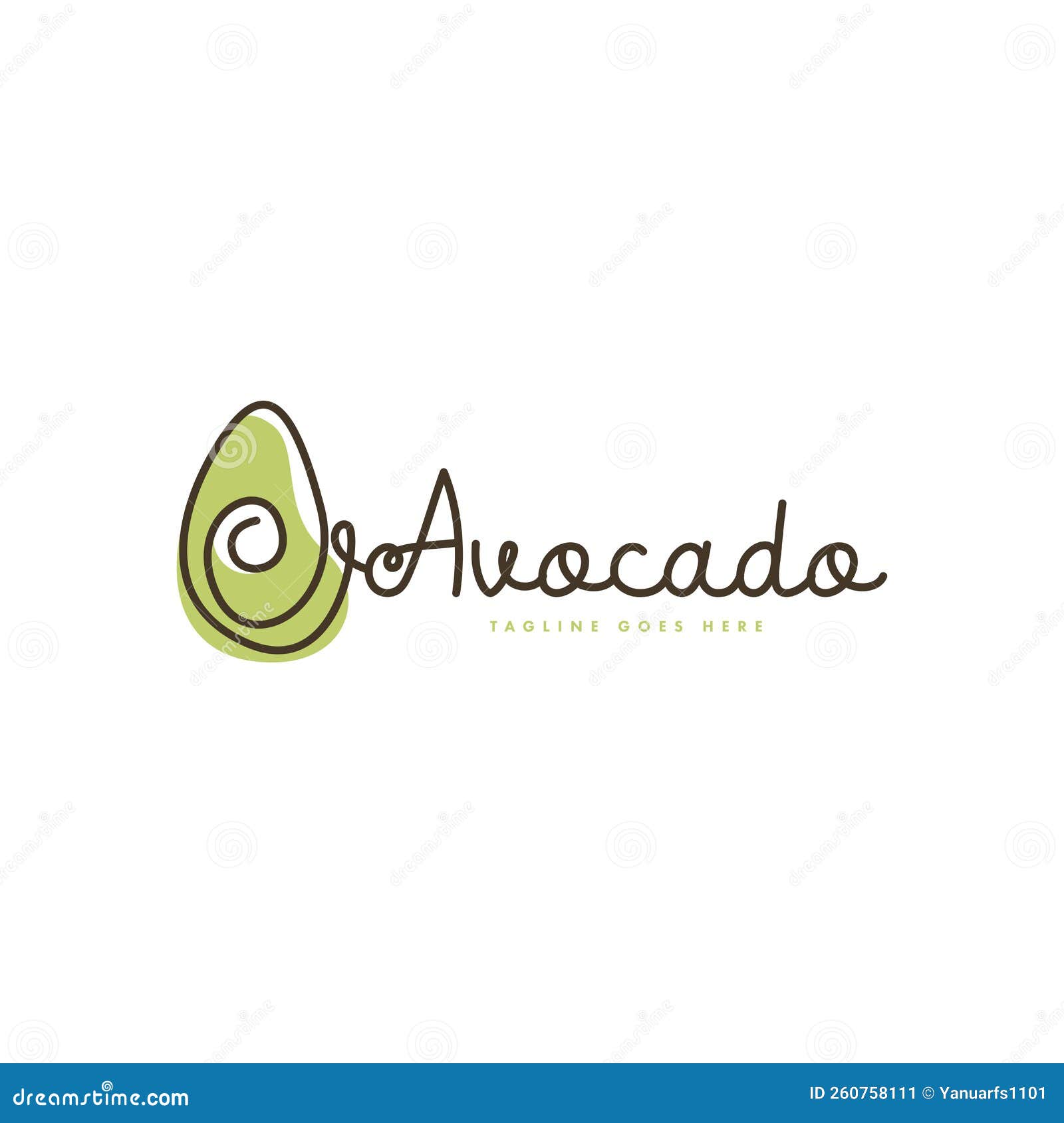 Avocado Logo Design Concept Vector Stock Illustration - Illustration of ...