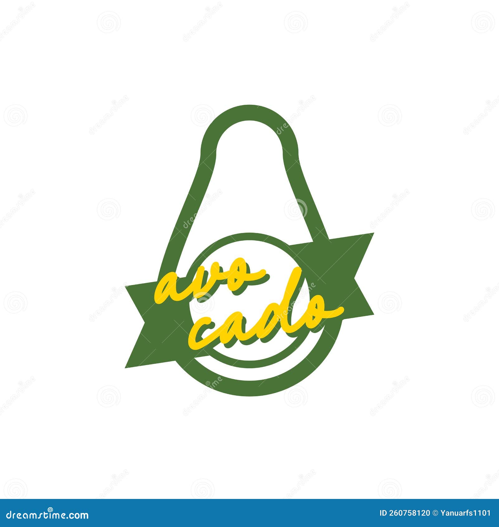 Avocado Logo Design Concept Vector Stock Illustration - Illustration of ...