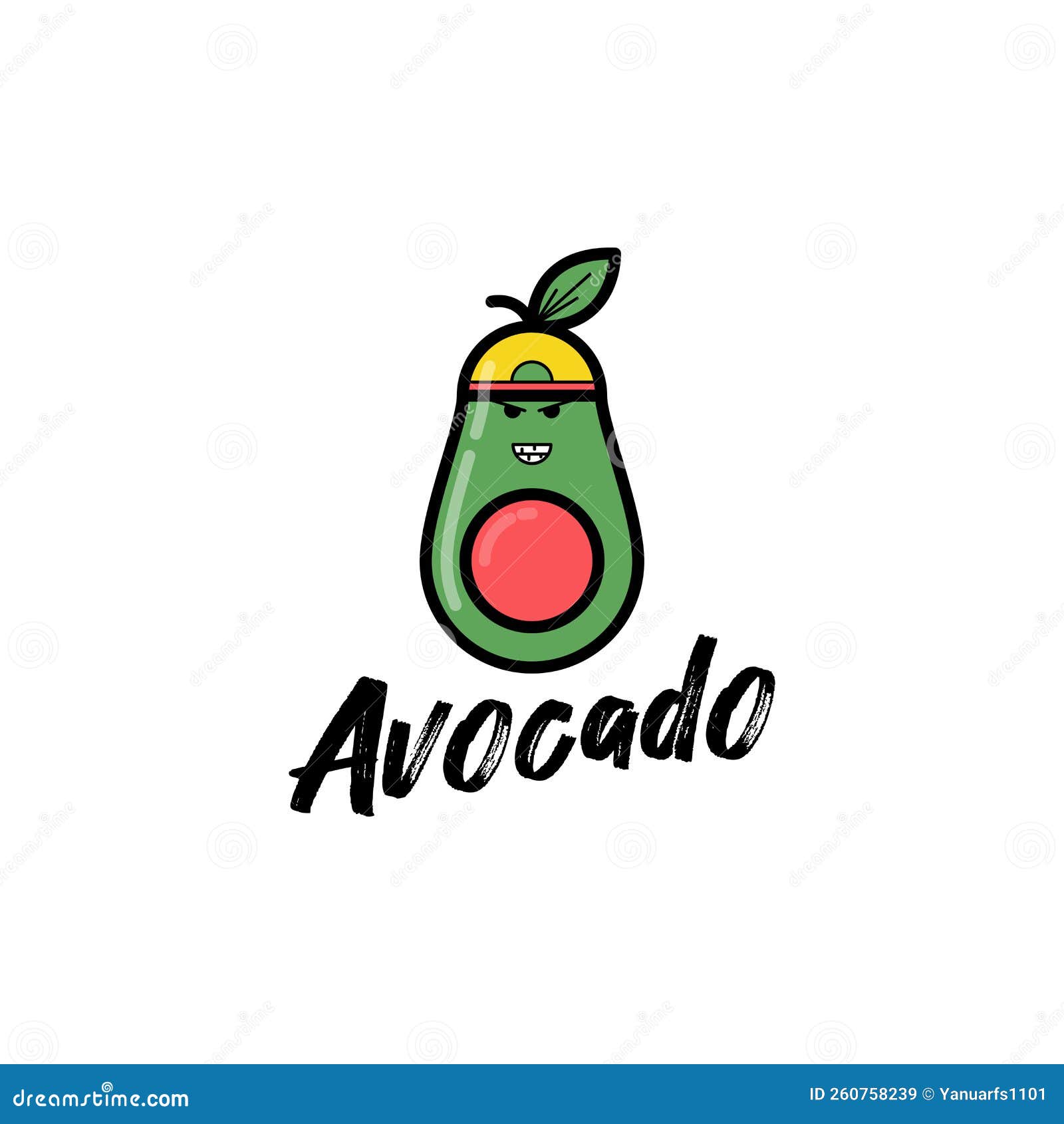 Avocado Logo Design Concept Vector Stock Illustration - Illustration of ...