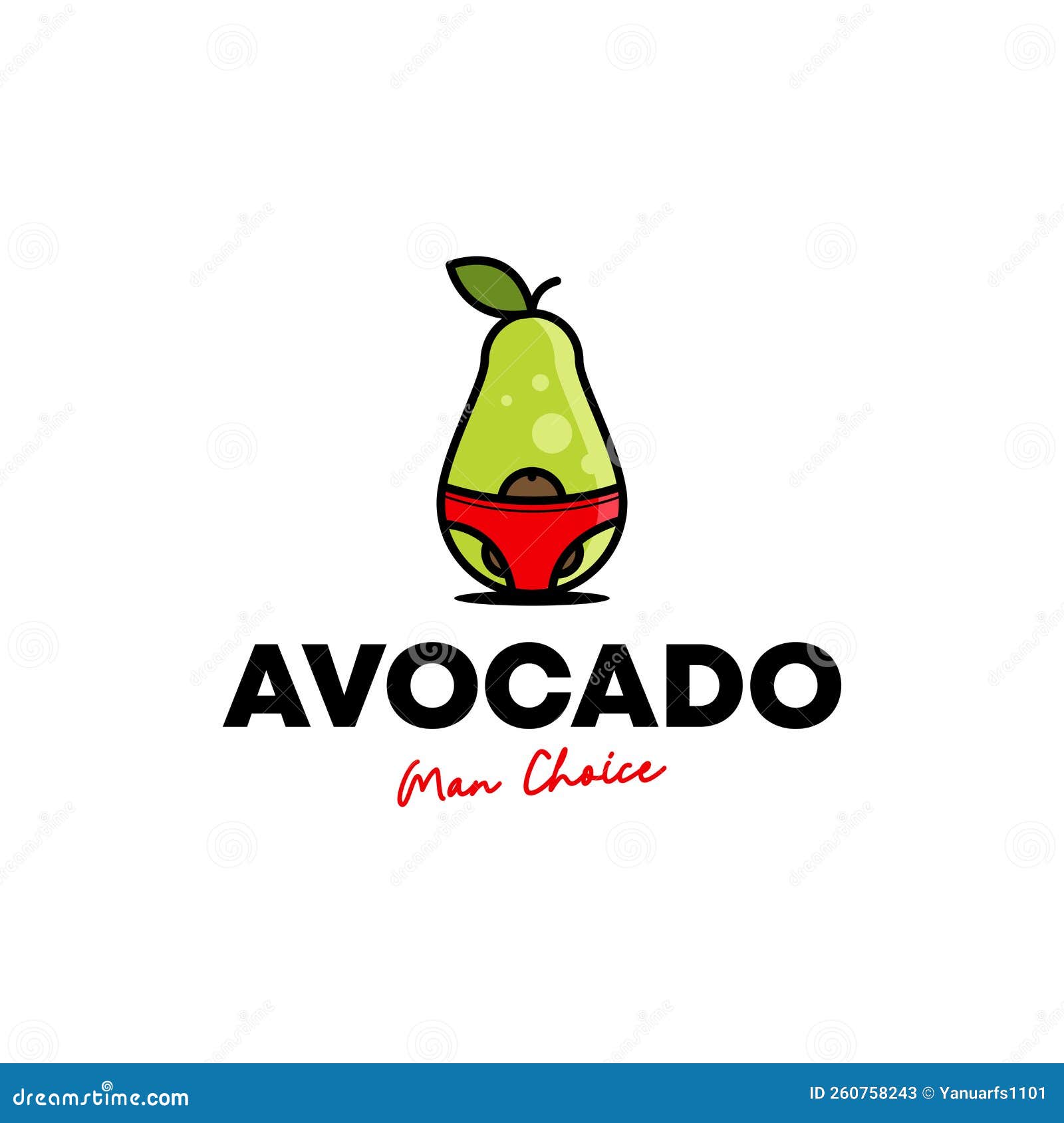 Avocado Logo Design Concept Vector Stock Illustration - Illustration of ...