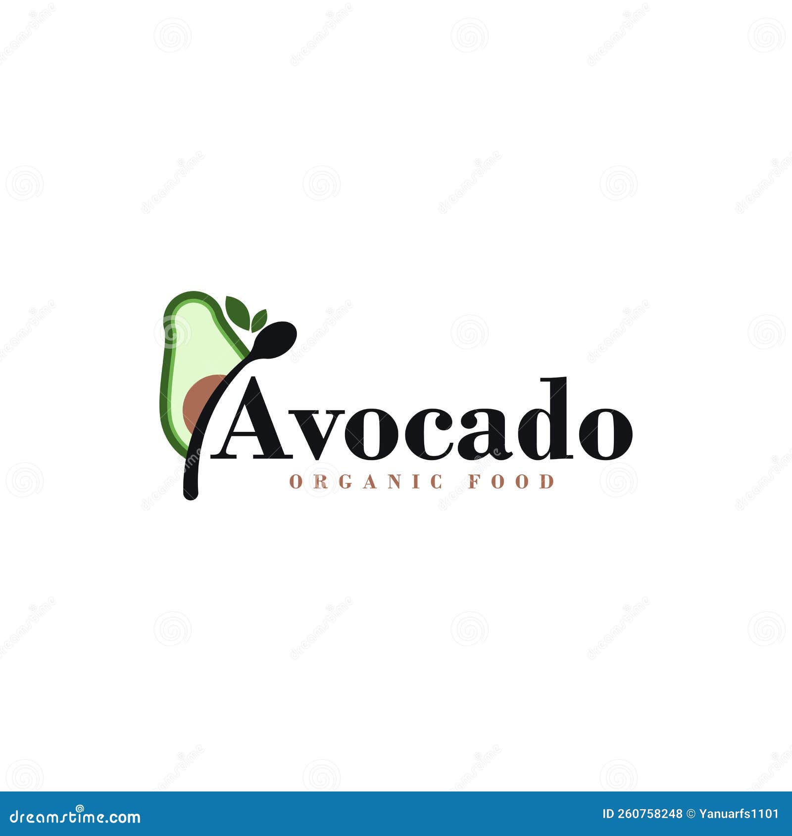 Avocado Logo Design Concept Vector Stock Illustration - Illustration of ...