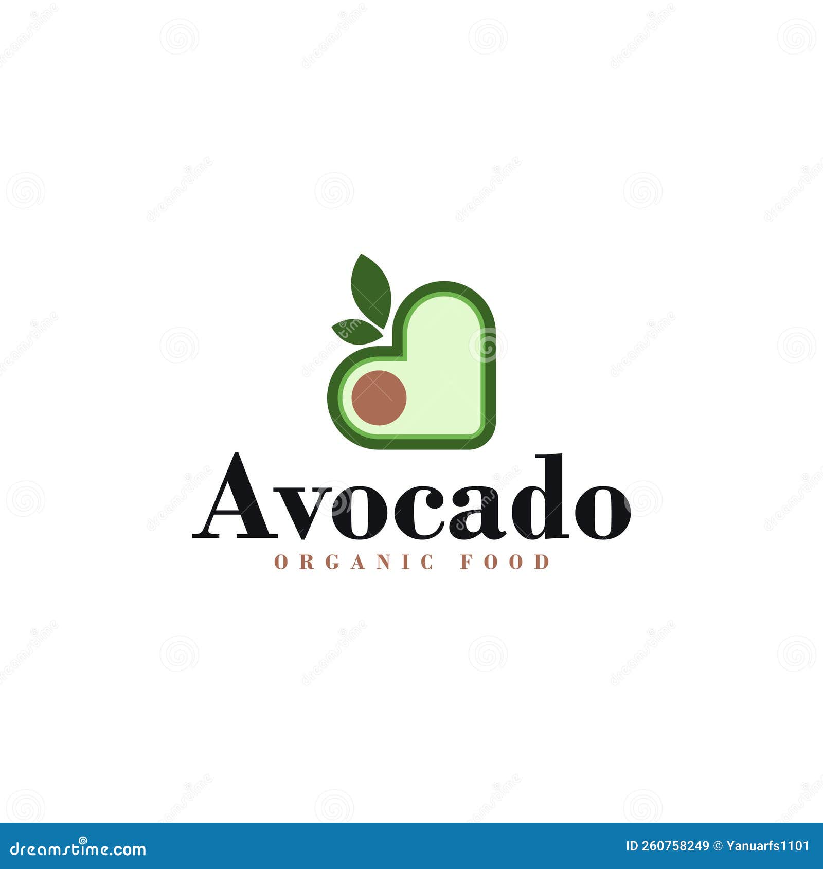 Avocado Logo Design Concept Vector Stock Illustration - Illustration of ...