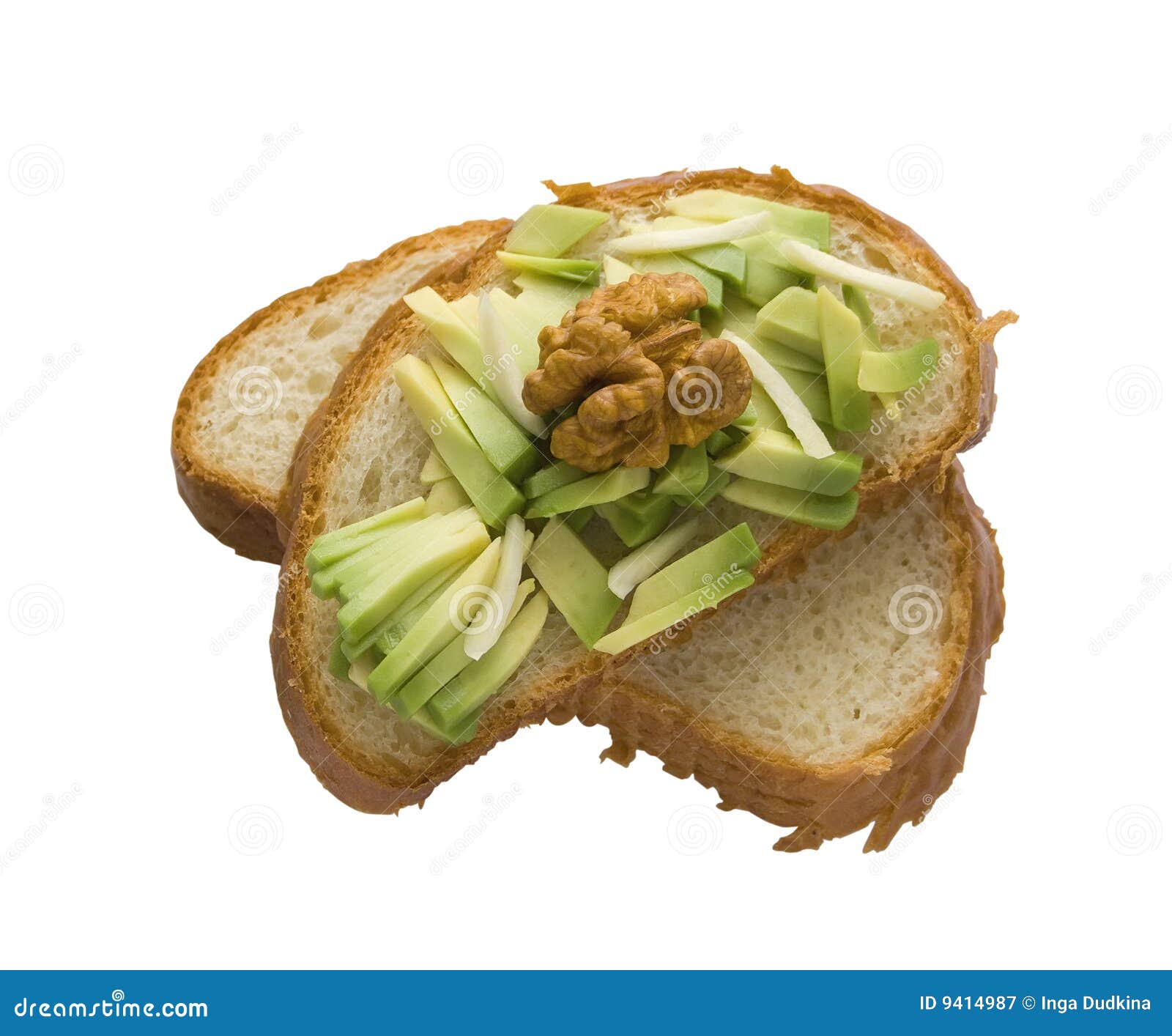 Avocado Op Geroosterd Brood Stock Afbeelding - Image of voedings ...