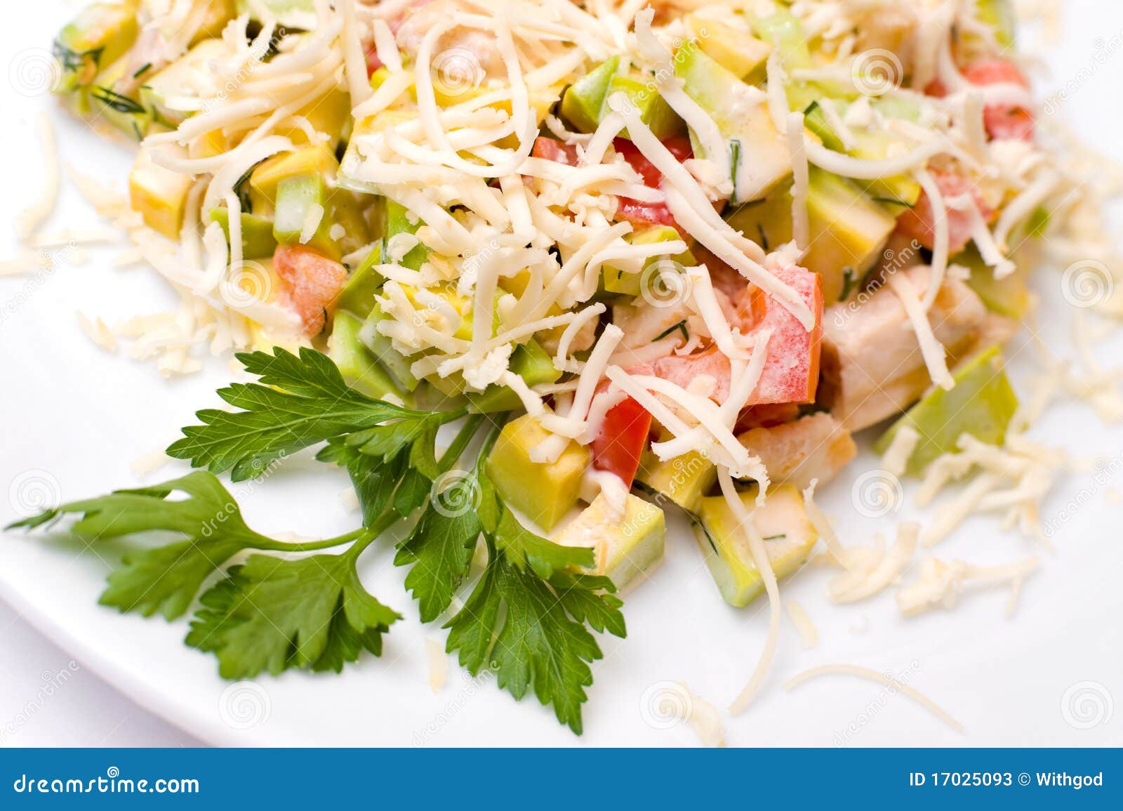 Avocado salad, macro stock image. Image of salad, vegetable - 17025093