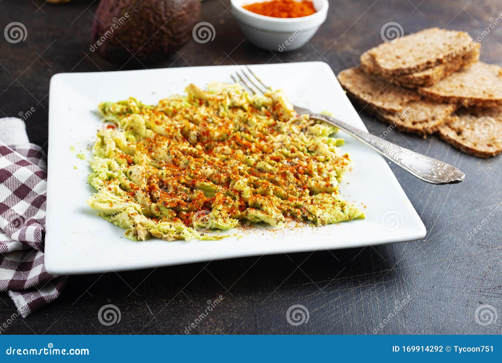 Avocado with spice stock photo. Image of sandwich, health - 169914292