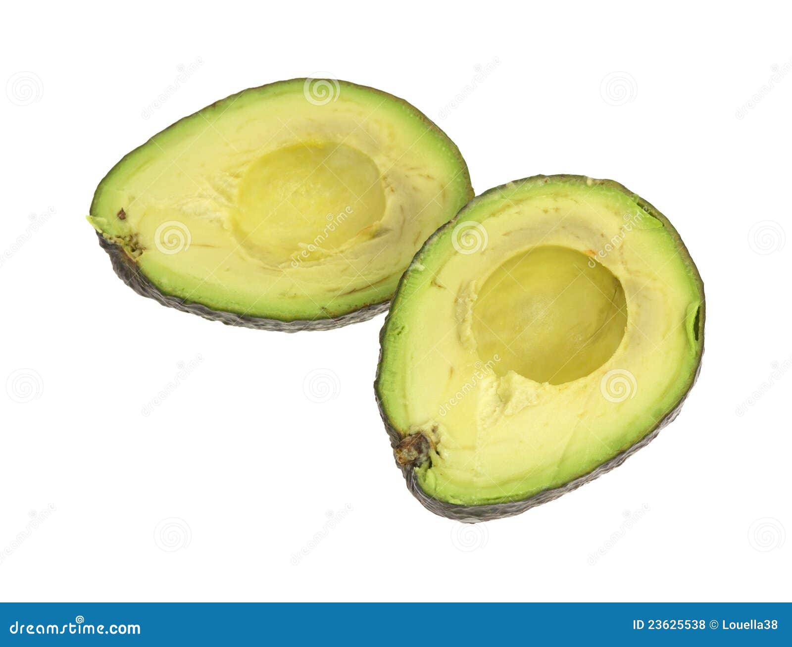 Avocado Sliced Half White Background Stock Photo - Image of green ...