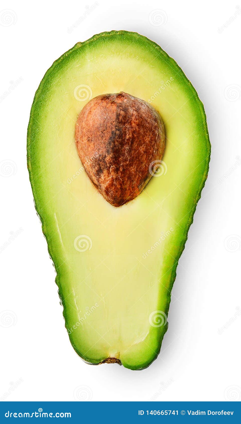 Avocado Sliced In Half On White Isolated Background Close Up Stock Image Image Of Cold Bones