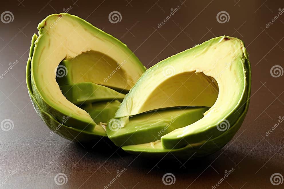 Avocado Sliced Open, Pit Visible Stock Image - Image of healthy, fresh ...
