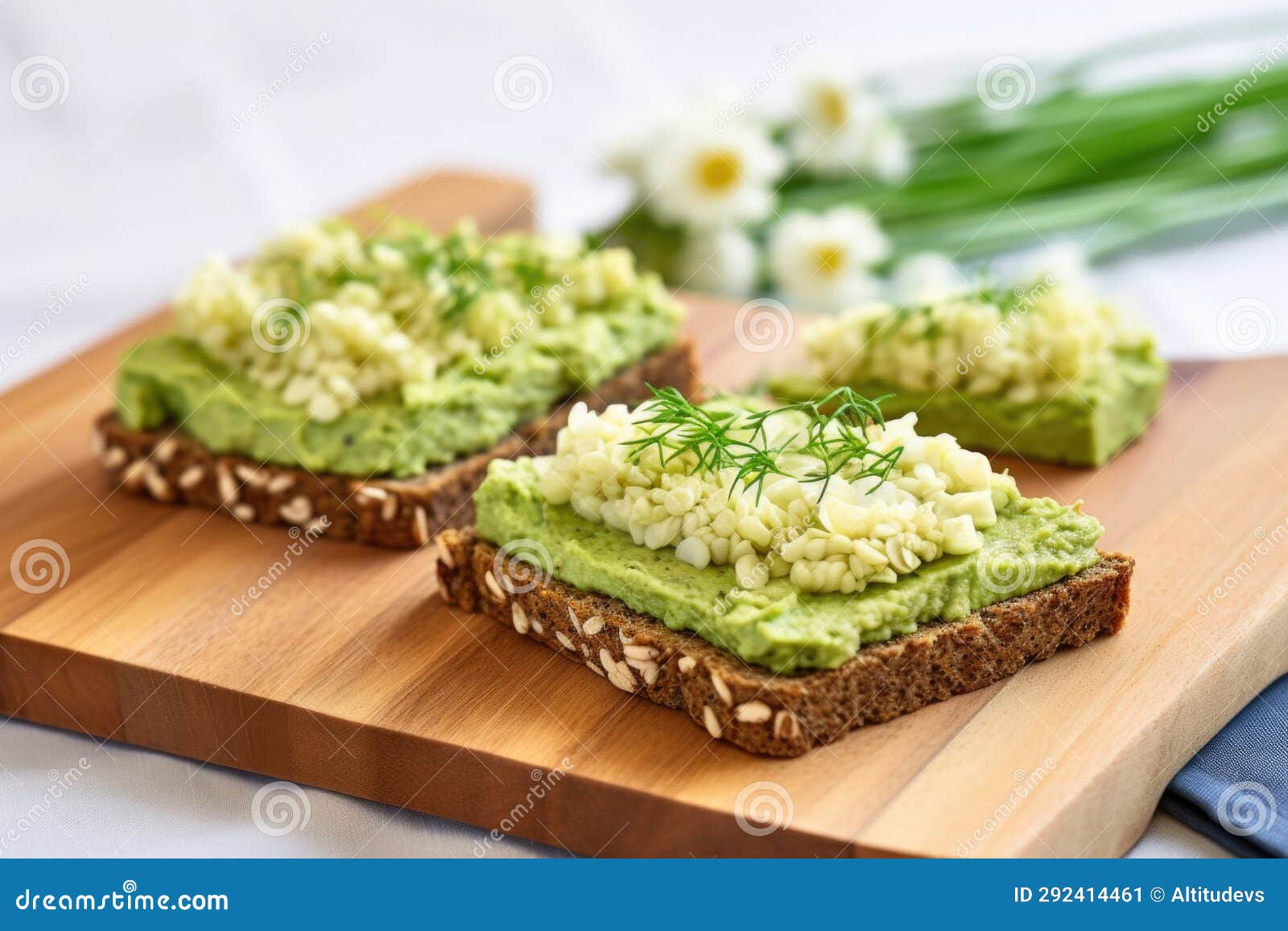 Avocado Slices on an Open-faced Sandwich on Rye Bread Stock Image ...