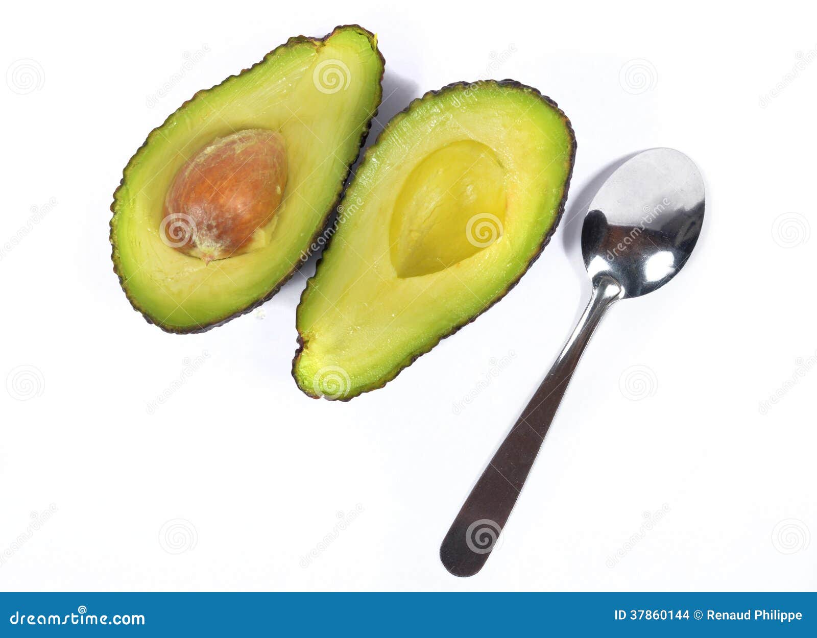 Avocado with spoon stock photo. Image of avocado, healthy - 37860144