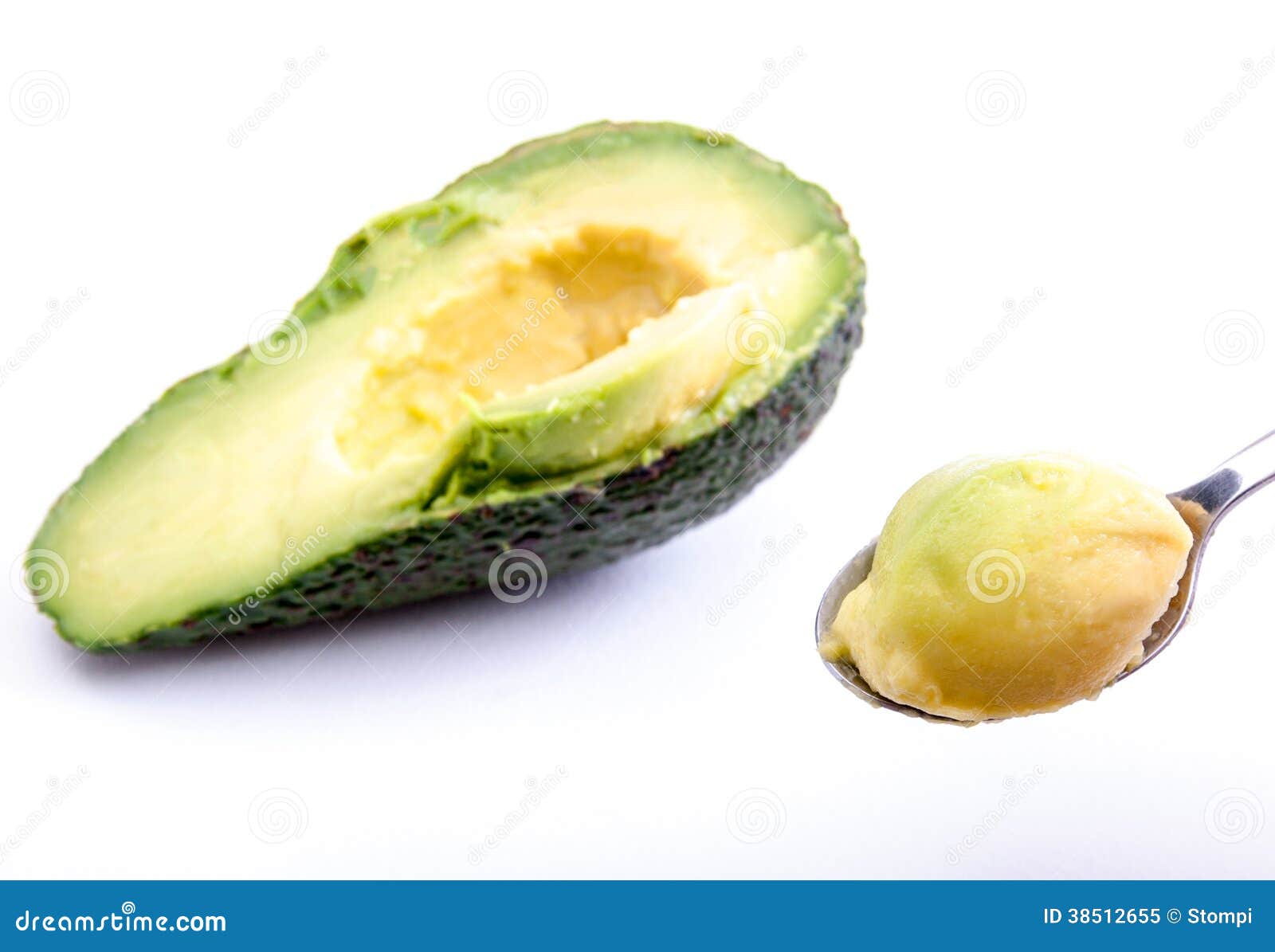 Avocado on spoon stock image. Image of healthy, holding - 38512655