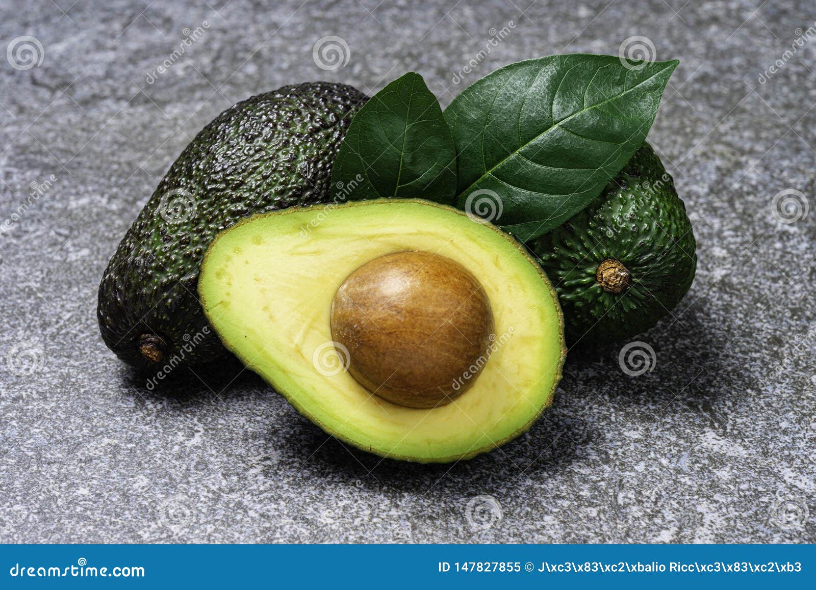 Avocado on Textured Stone Background Stock Image - Image of meal ...