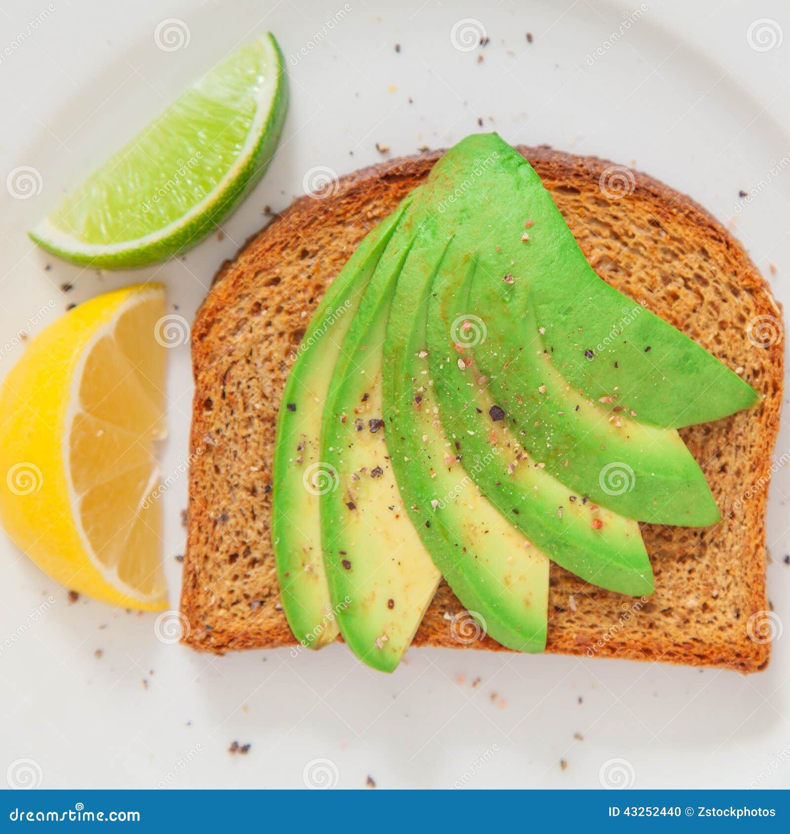 Avocado on toast stock photo. Image of yummy, delicious - 43252440